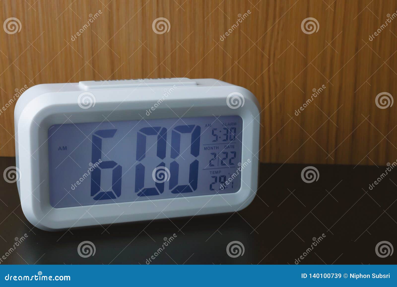 Digital Alarm Clock 6:00 Close Up Image Stock Image - Image of modern ...
