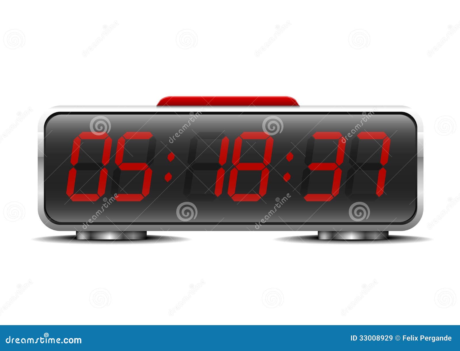 Digital alarm clock stock vector. Illustration of electric - 33008929