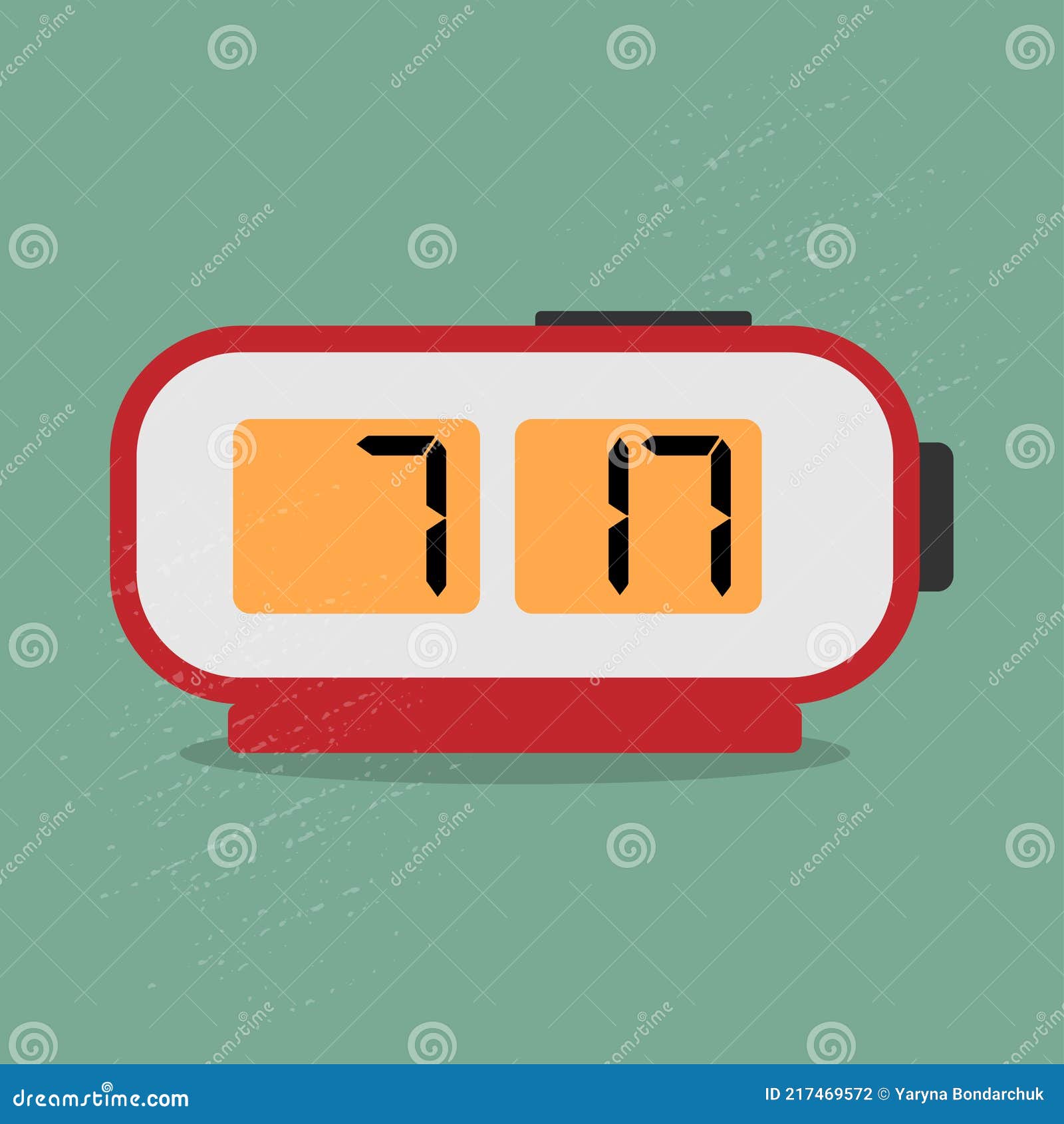 Digital Alarm Clock. Retro Style with Texture Stock Vector ...