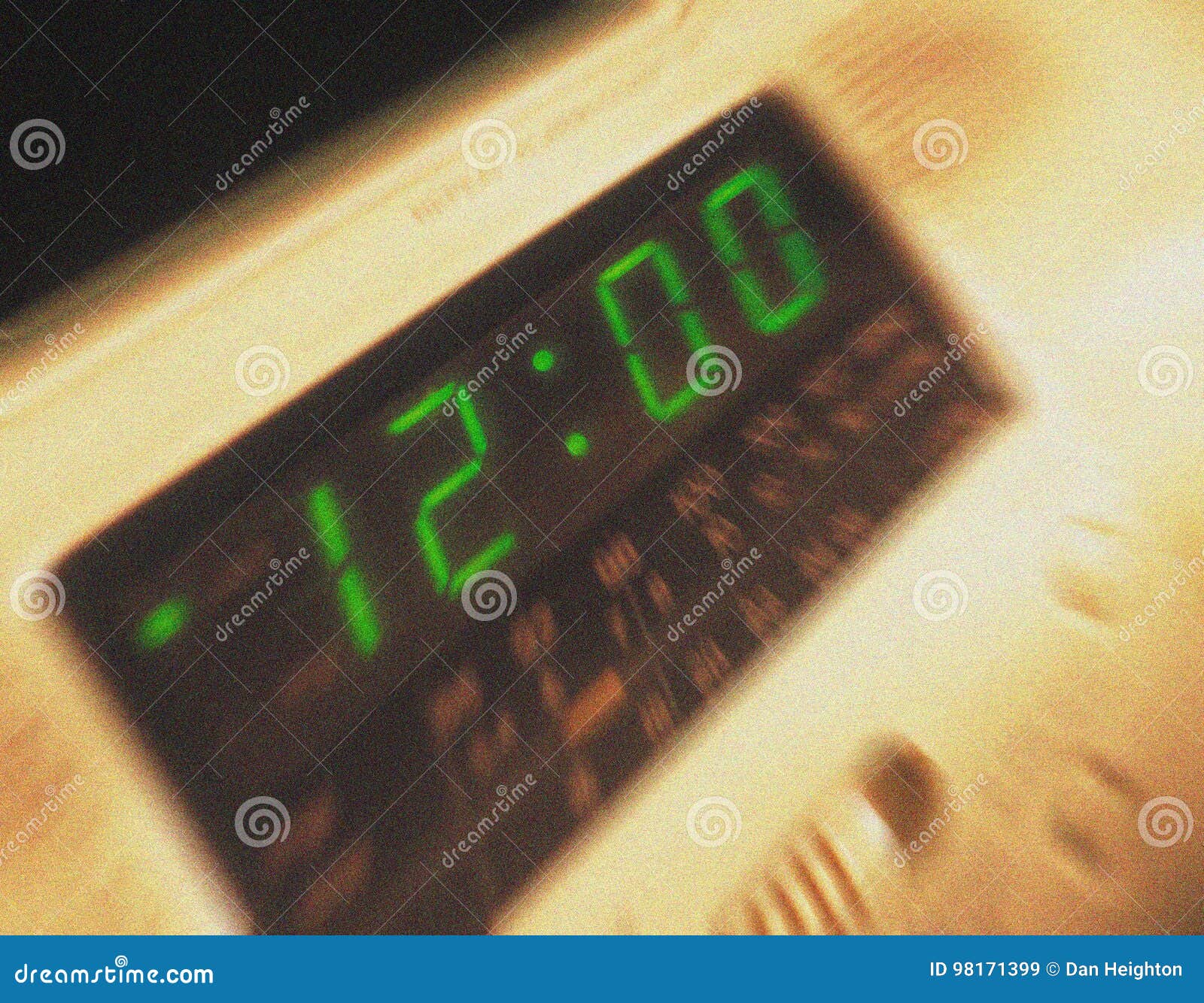 Digital alarm clock stock image. Image of wakeup, morning - 98171399