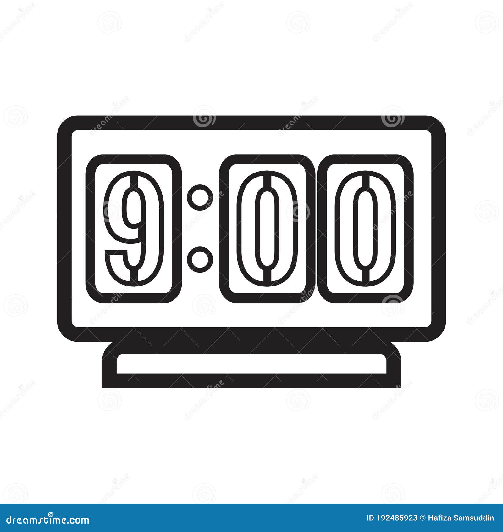 Digital Alarm Clock. Vector Illustration Decorative Design Stock Vector ...