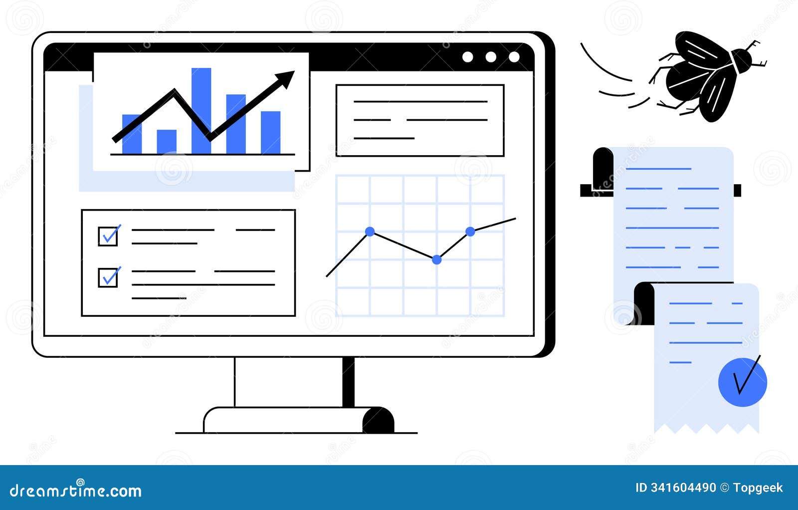 Digital Analytics Dashboard with Charts, Graphs and Data Visualization Tools for Efficient ...