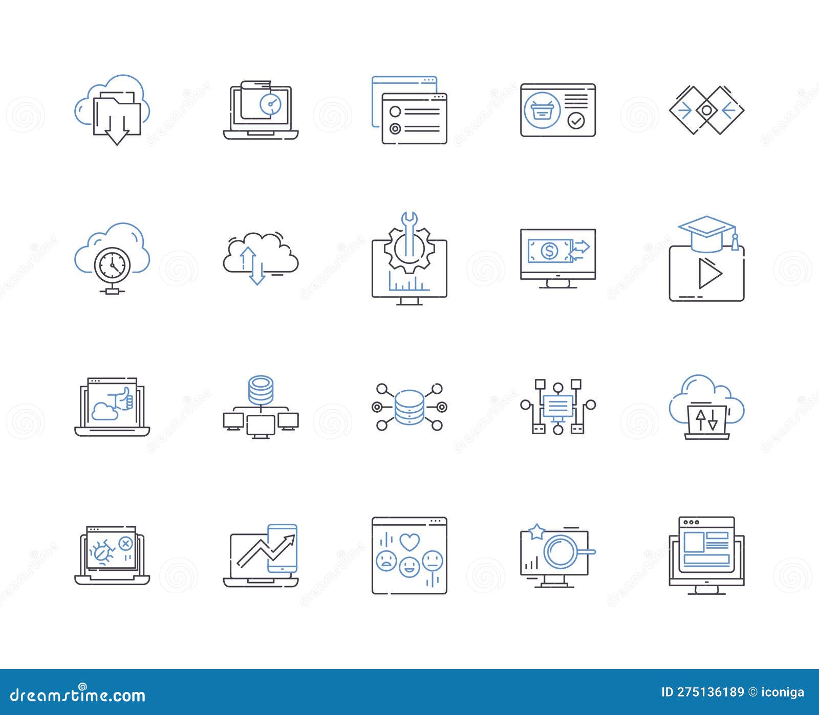 Digital Analytics Outline Icons Collection. Digital, Analytics, Data ...