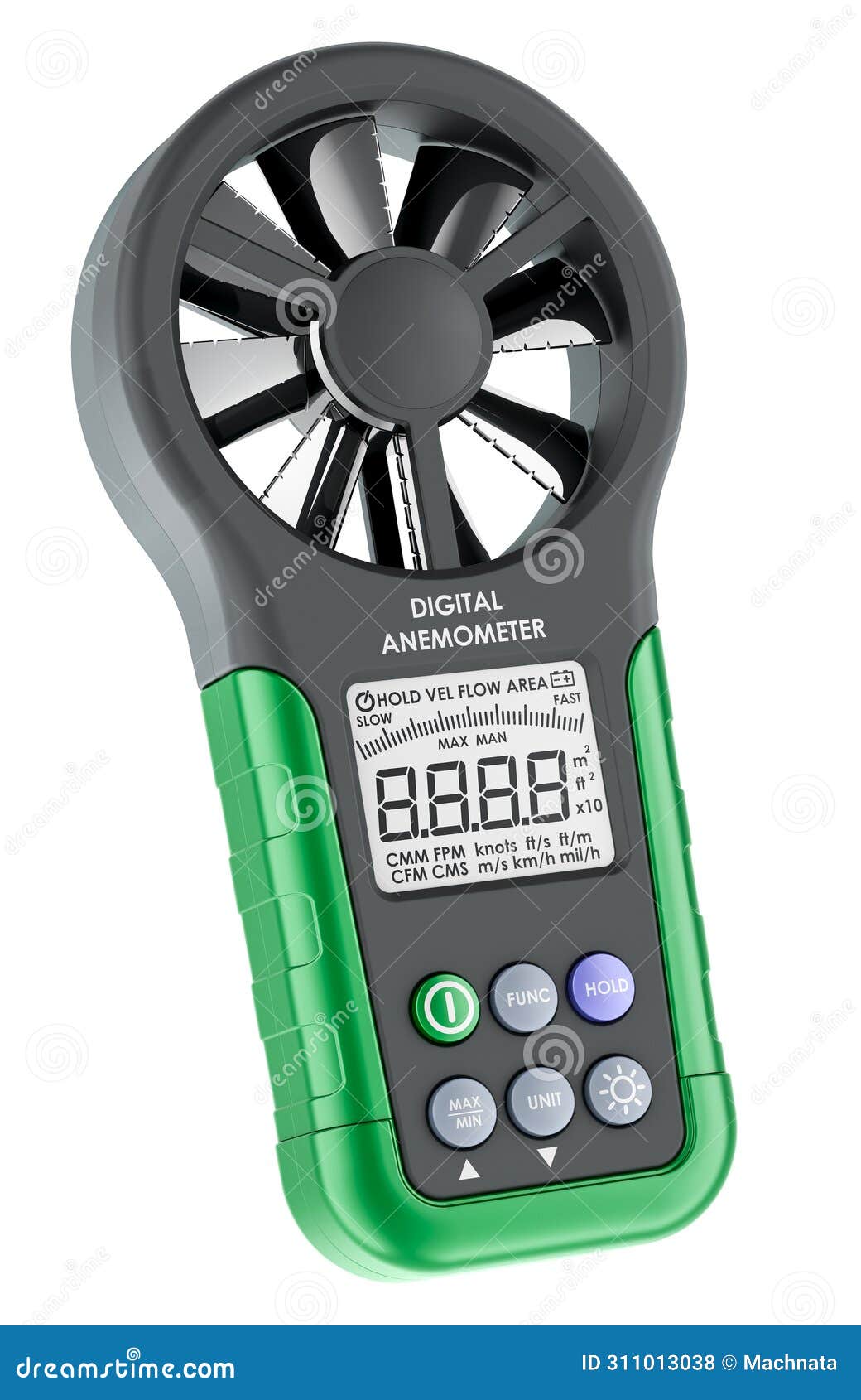 Digital Anemometer Displays Maximum 99.9 Mph Wind Speed. Hurricane ...
