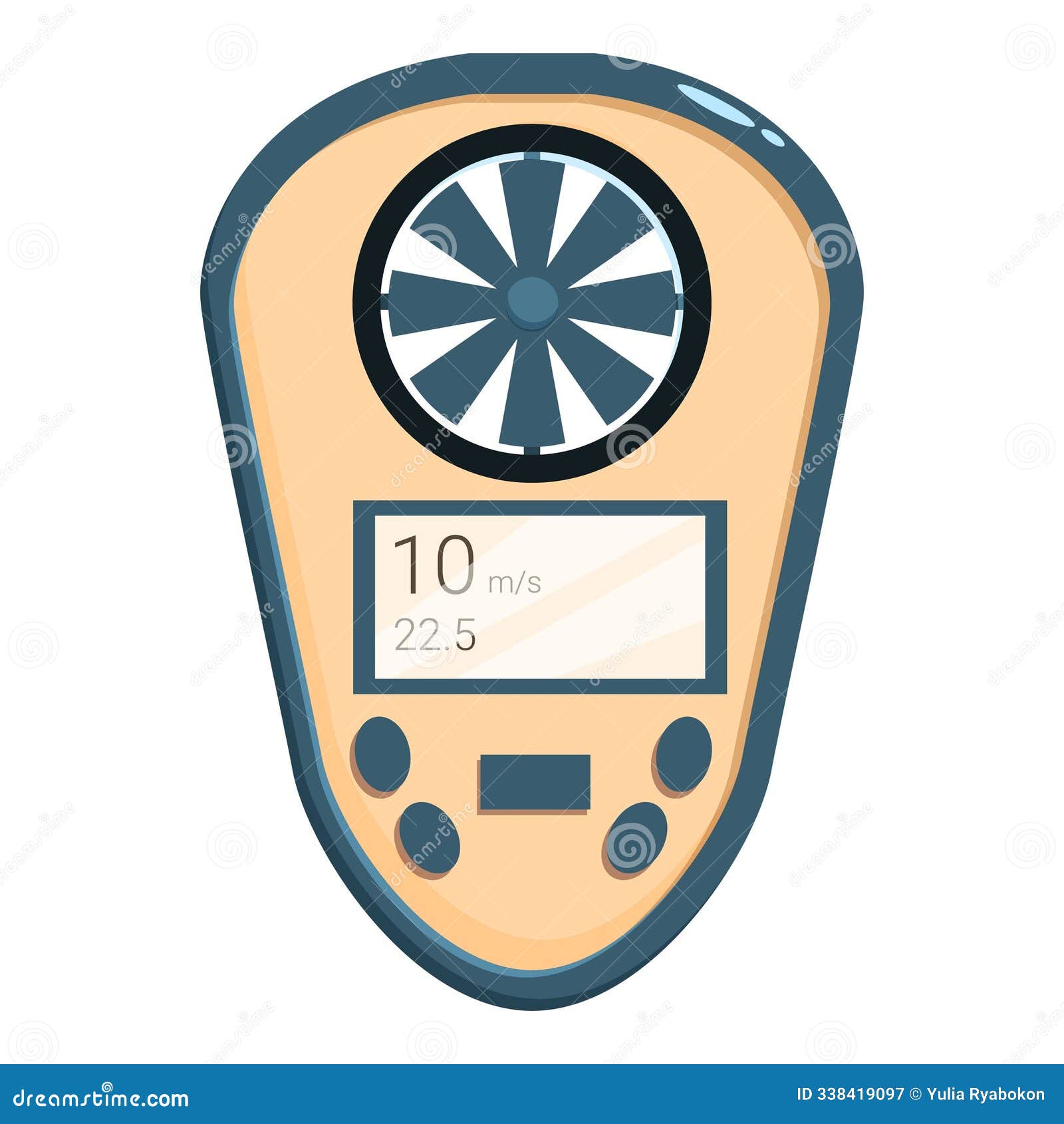 Digital Anemometer Measuring Wind Speed with Display Showing Air ...