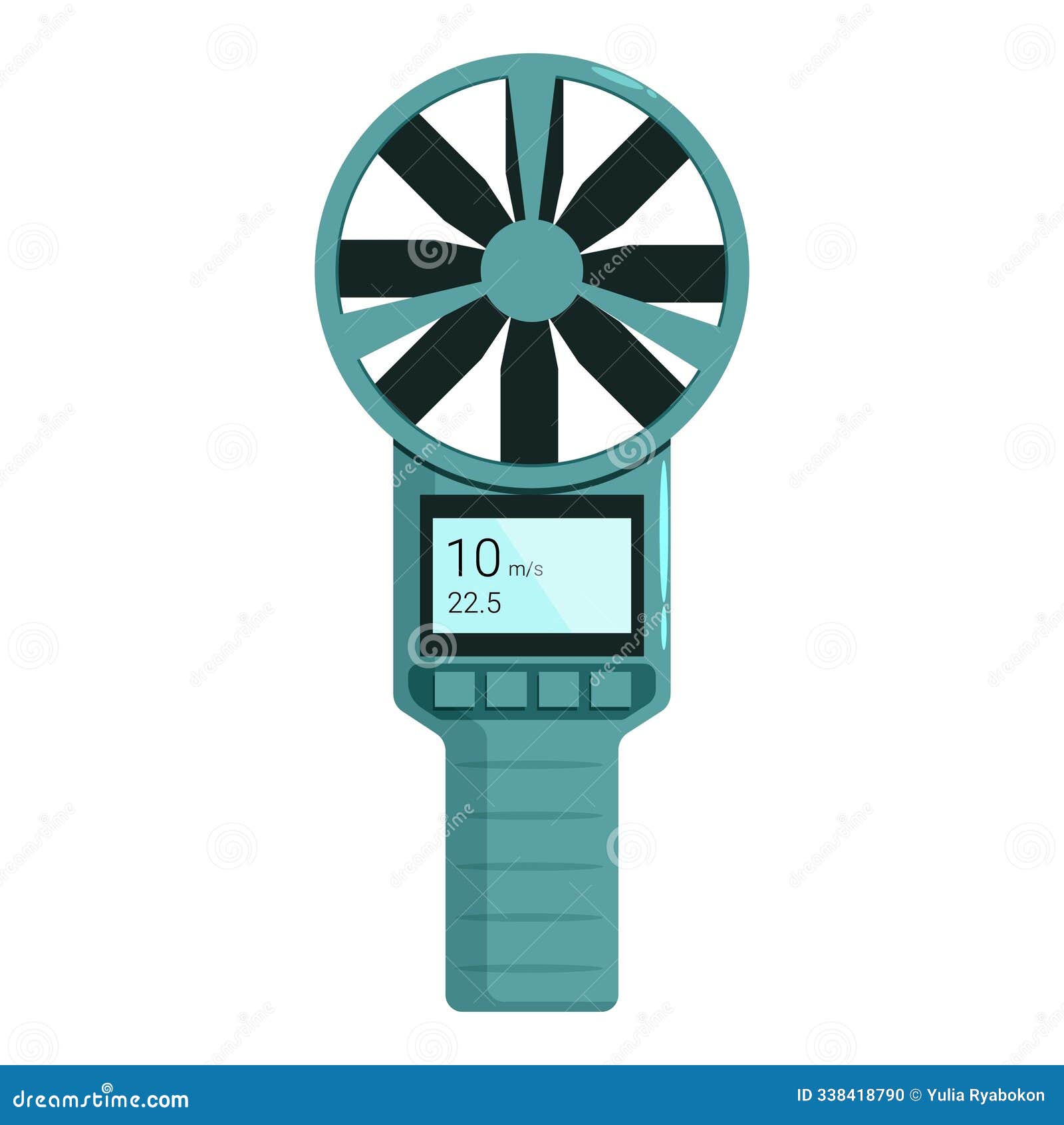 Digital Anemometer Measuring Wind Speed for Weather Forecast Stock ...