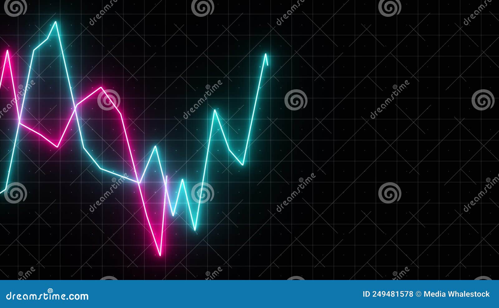 Digital Animated Cryptocurrency Graph on Timeline with Dynamic Movement ...