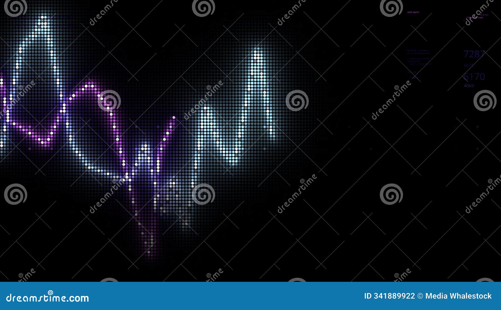 Digital Animated Cryptocurrency Graph on Timeline with Dynamic Movement ...