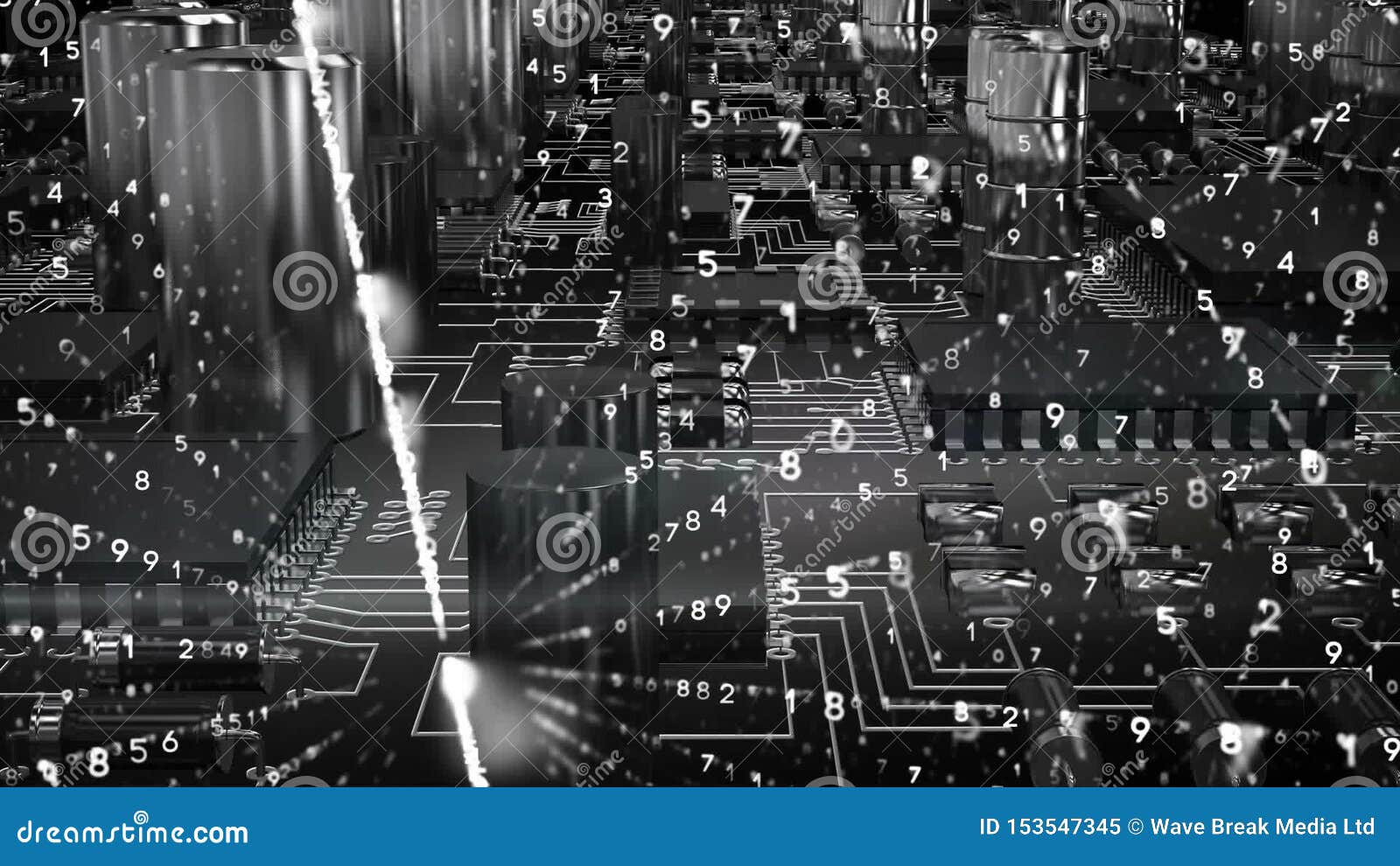 Binary Codes and a Digital Circuit Stock Video - Video of coding ...