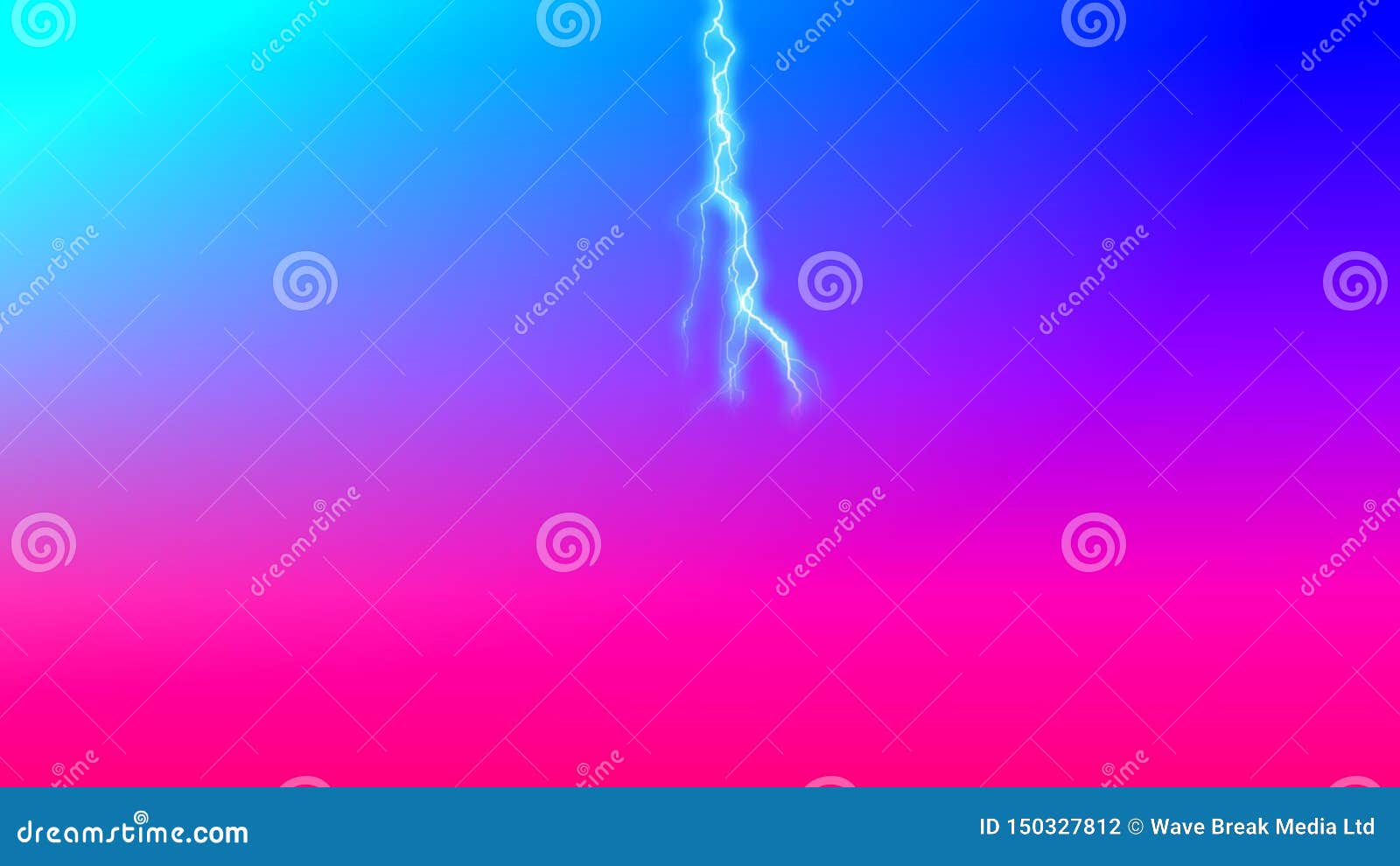 Blue lightning stock footage. Video of render, thunderbolt - 150327812