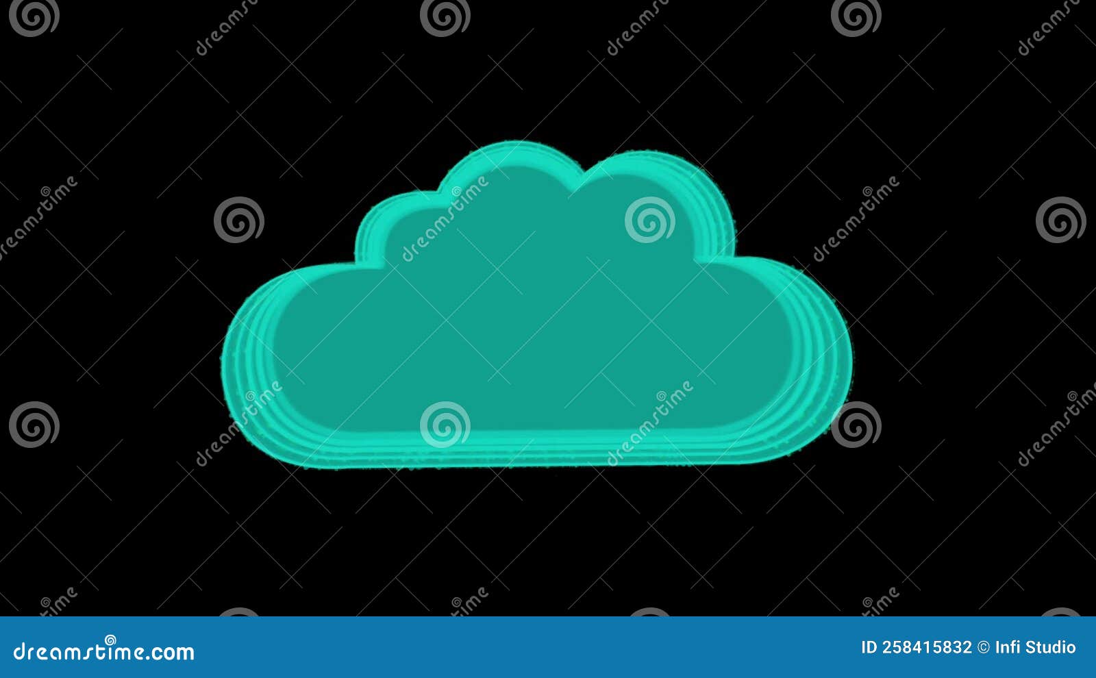 Digital Animation of Cloud Icon. Stock Footage - Video of digital ...