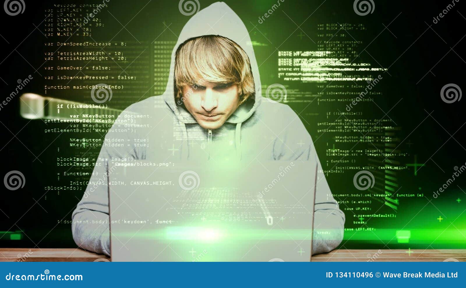 Digital Animation of Confused Hacker Stock Footage - Video of ...
