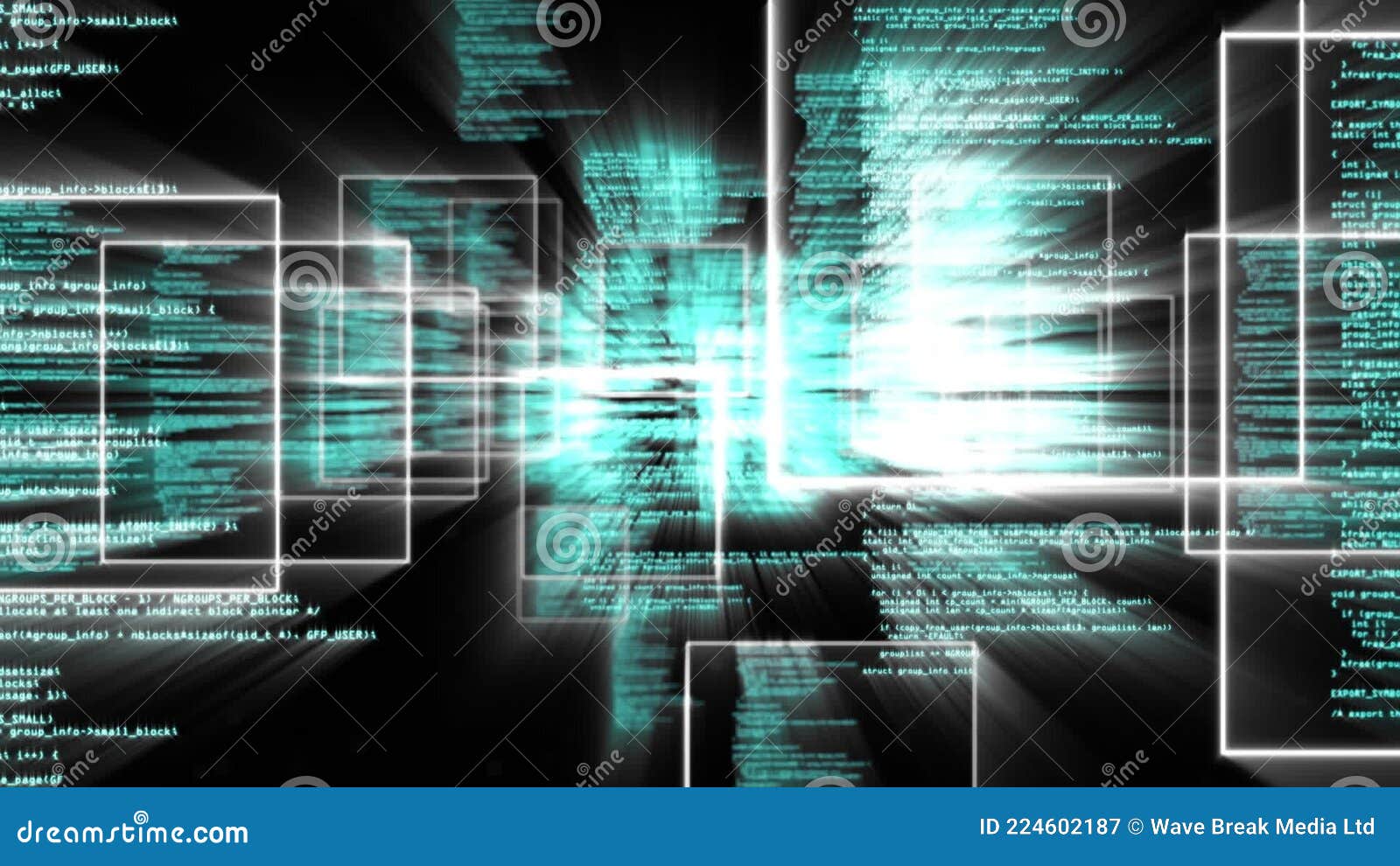Digital Animation of Data Processing and Multiple Square Shapes ...
