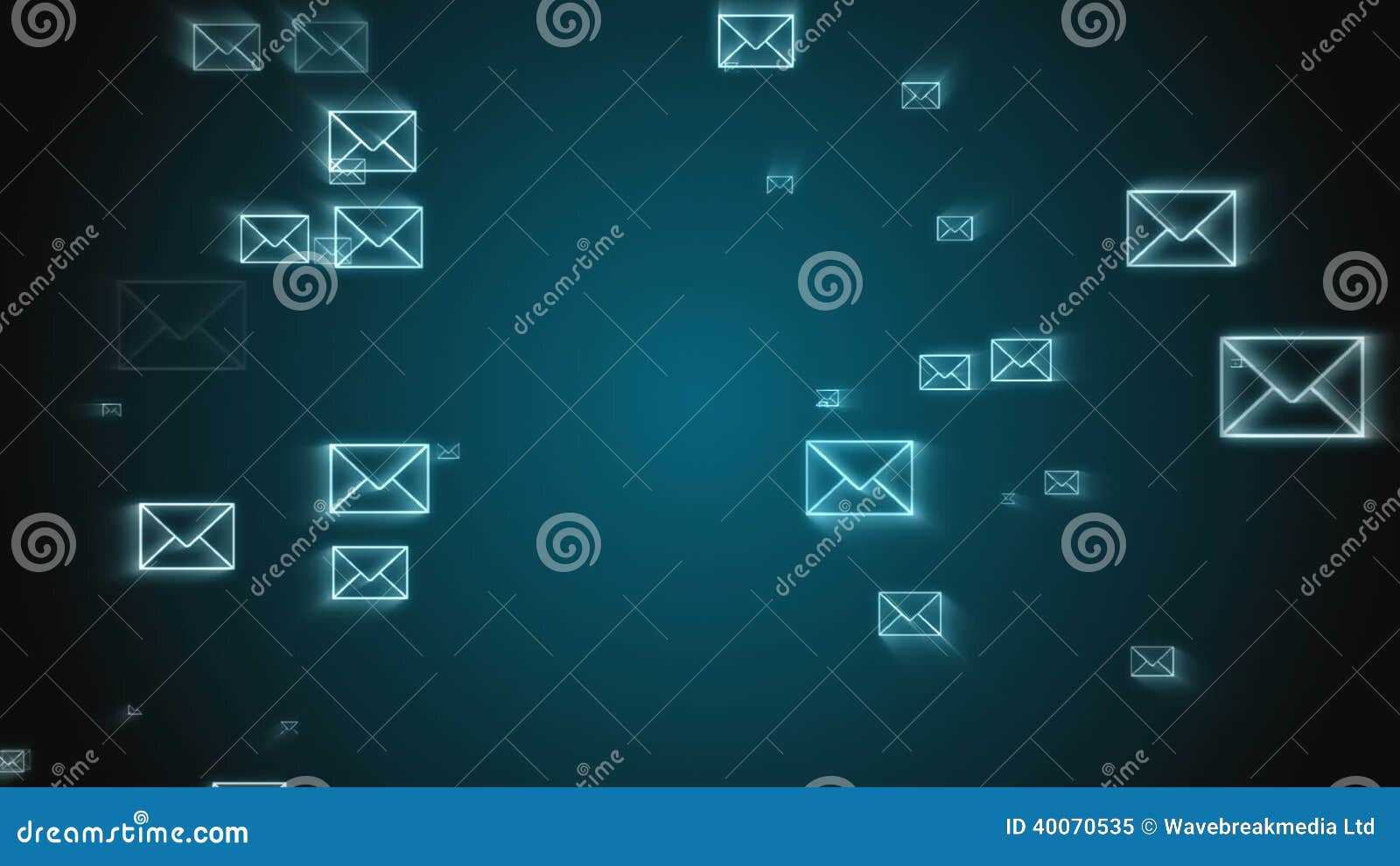 Digital Animation of Email Envelopes Floating Everywhere Stock Video ...