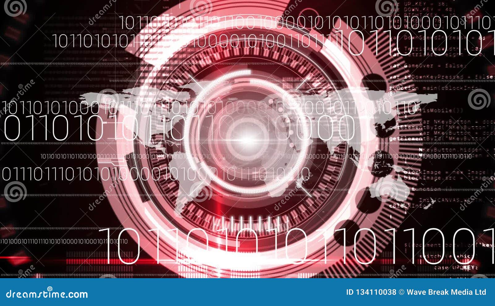 Digital Animation of Interface Screen and Map Stock Footage - Video of ...