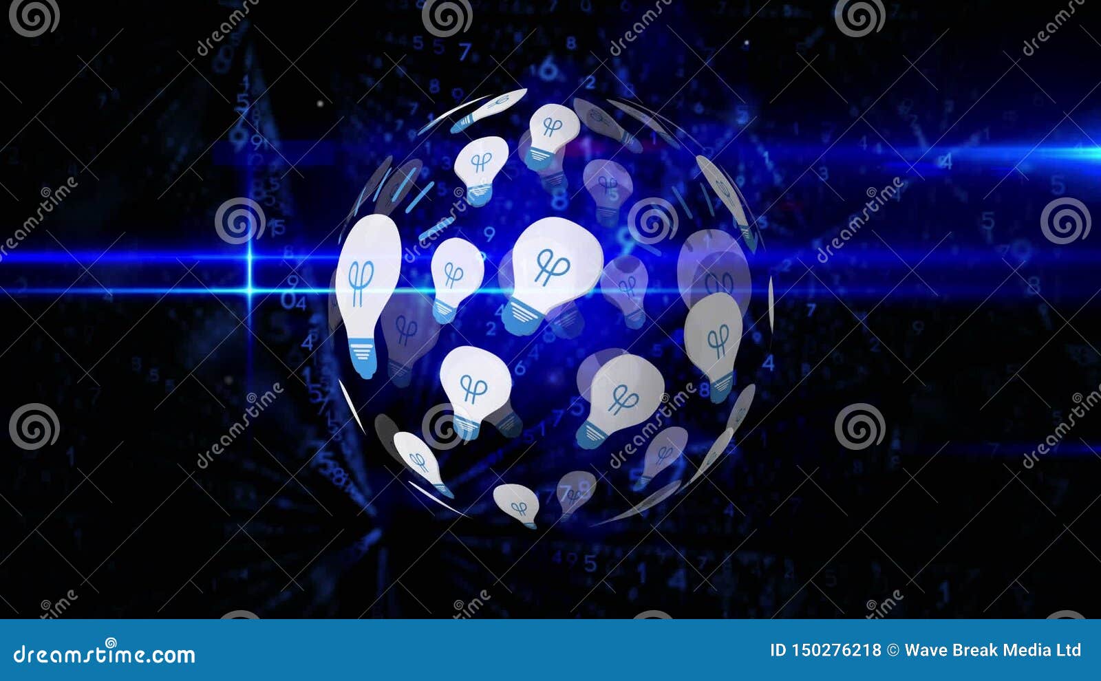 Light Bulb and Binary Codes Stock Footage - Video of byte, script ...