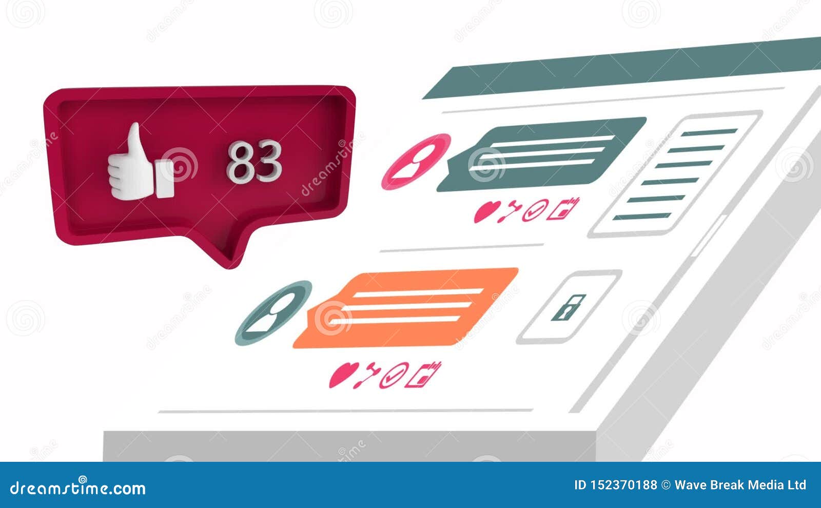 Like Icon with Increasing Numbers for Social Media Stock Footage ...