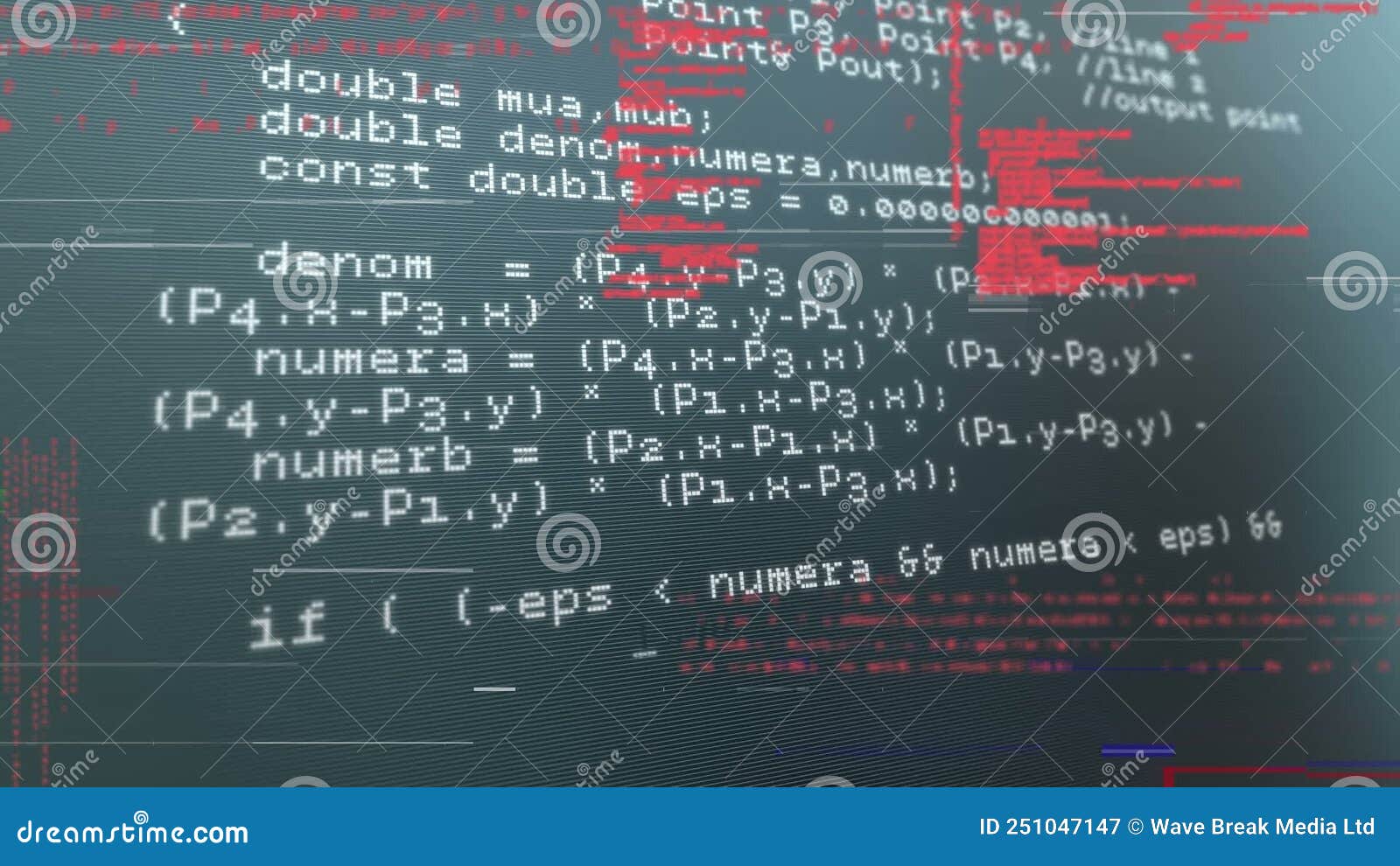 Digital Animation of Multiple Screens with Data Processing Against Blue ...