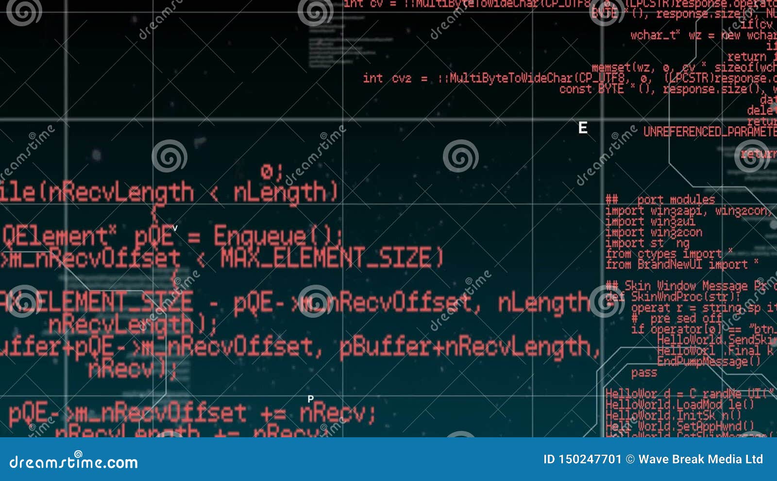 Program Codes and Square Patterns Stock Video - Video of javascript, cable: 150247701