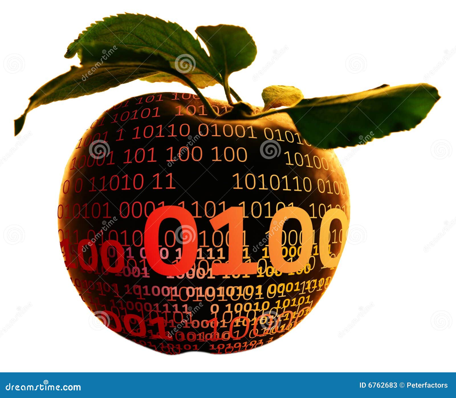 Digital apple stock image. Image of curve, technology - 6762683