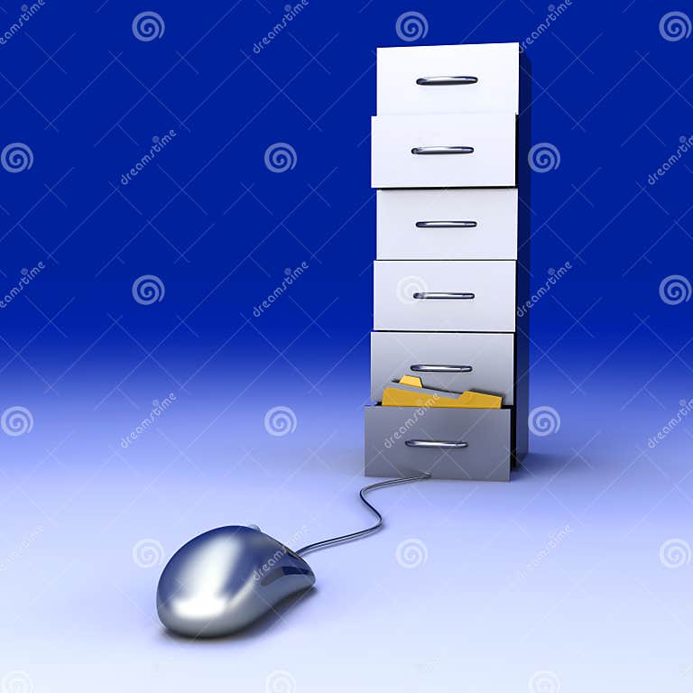 Digital Archive stock illustration. Illustration of library - 18084995