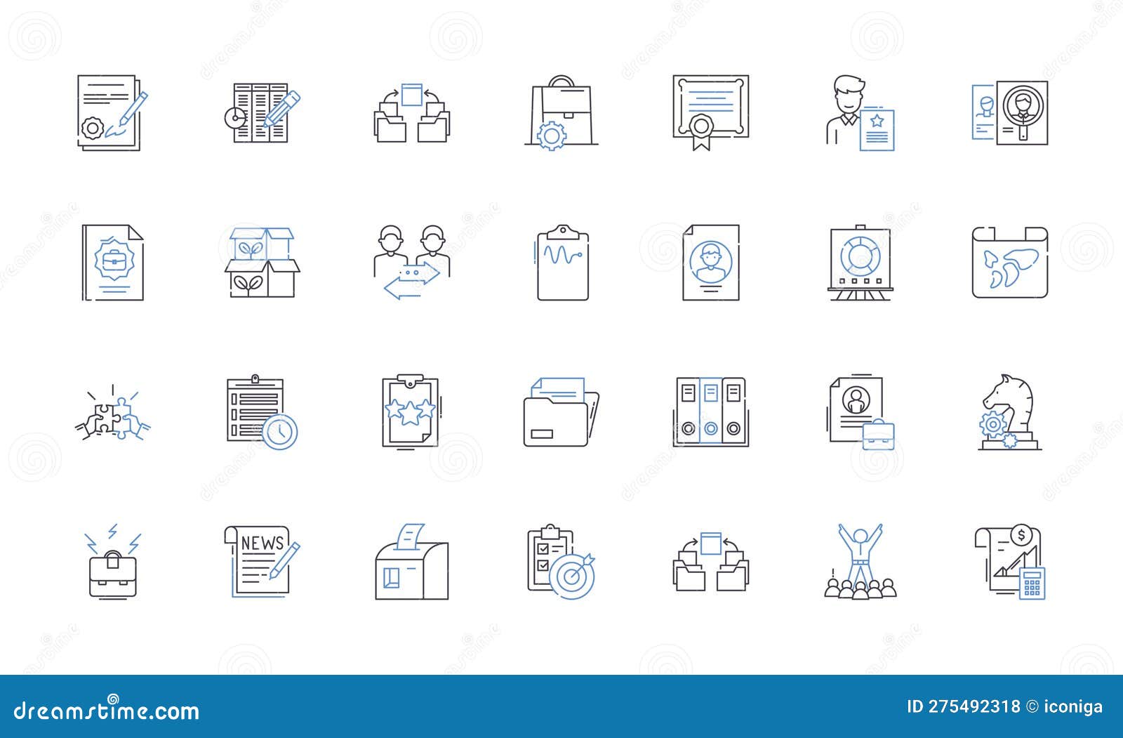 Digital Archiving Line Icons Collection. Preservation, Storage, Backup ...