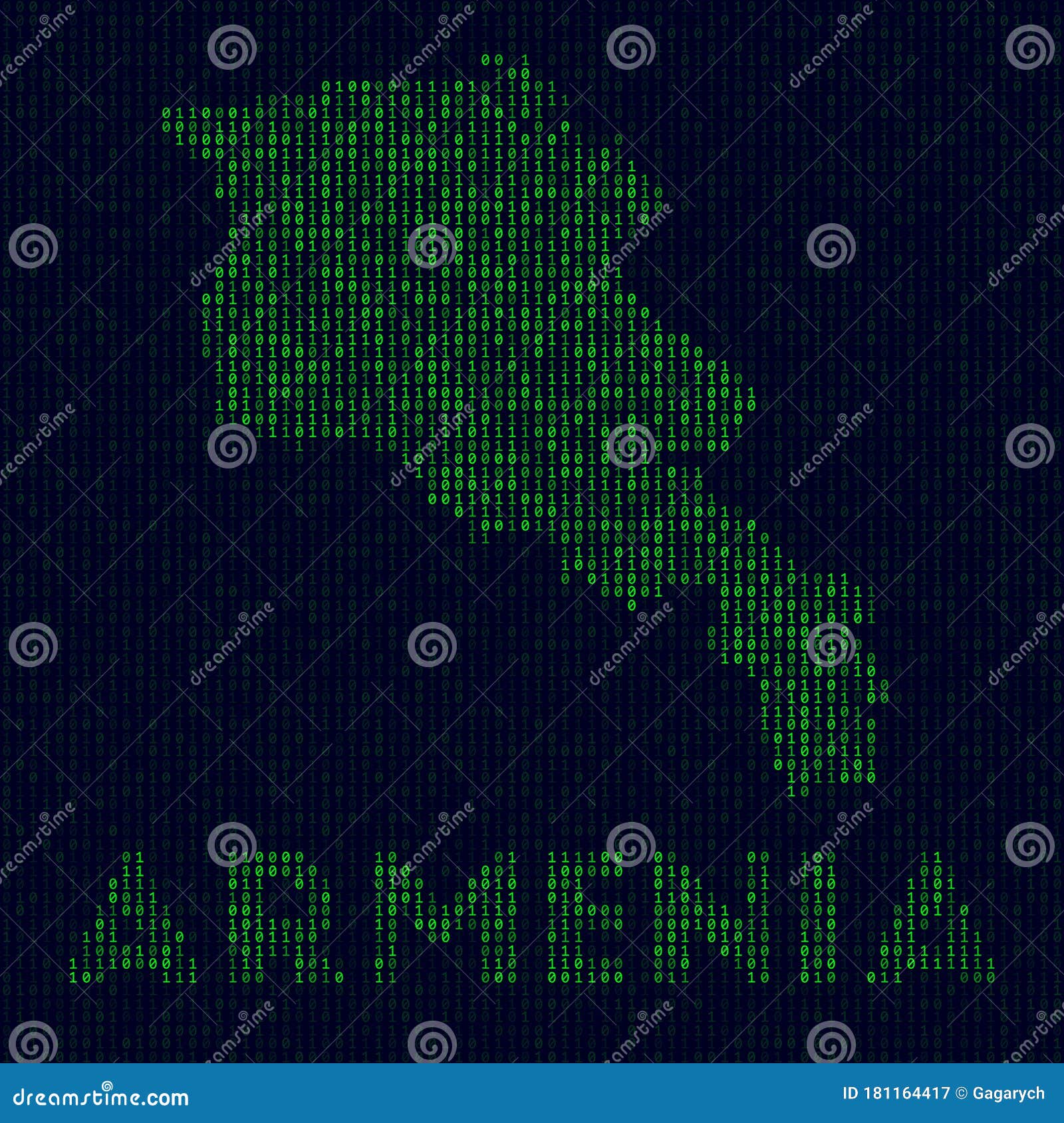 Digital Armenia logo. stock vector. Illustration of binary - 181164417