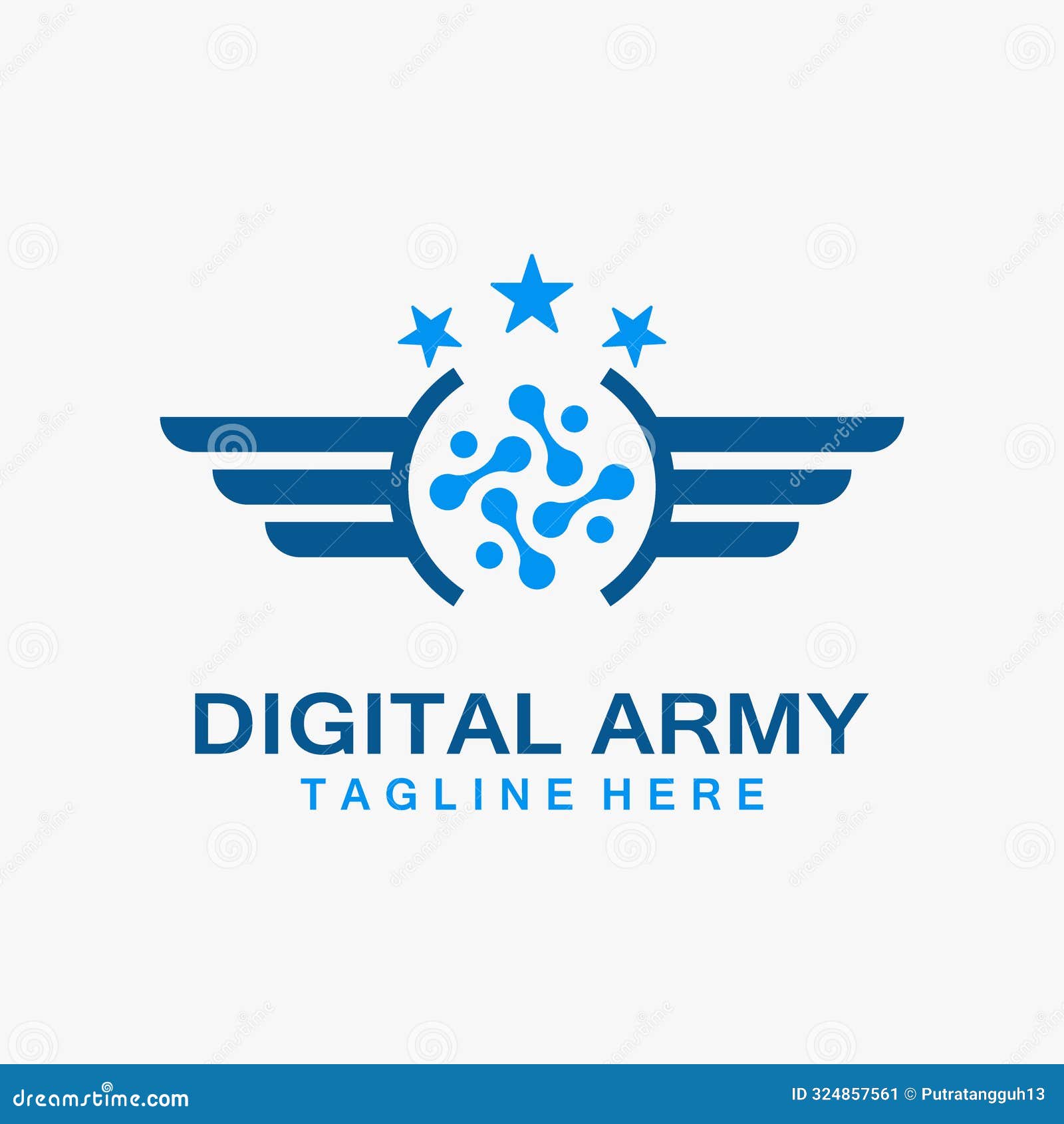 Digital army logo design stock vector. Illustration of logo - 324857561