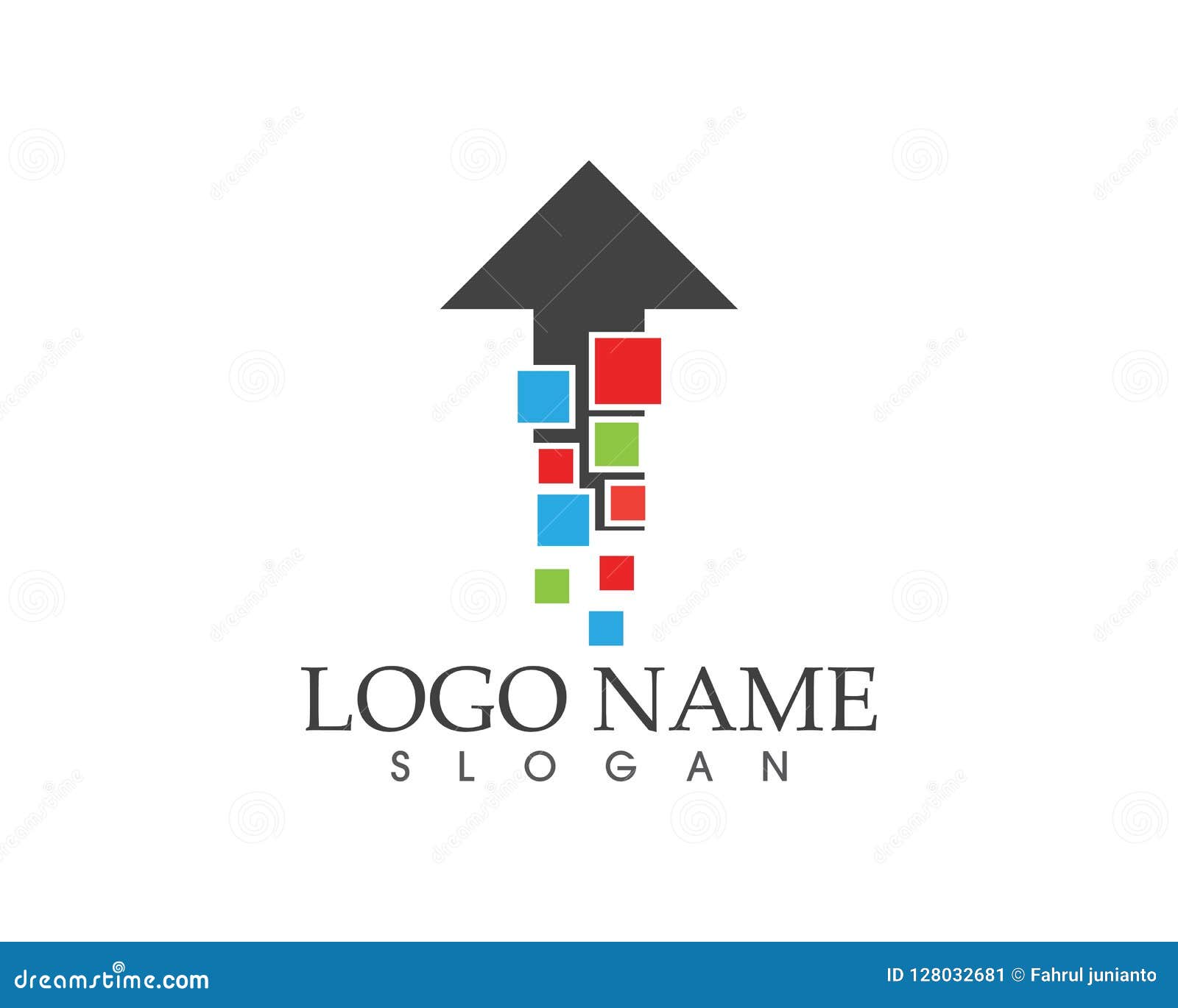 Digital Arrow Logo Design Concept Stock Vector - Illustration of ...