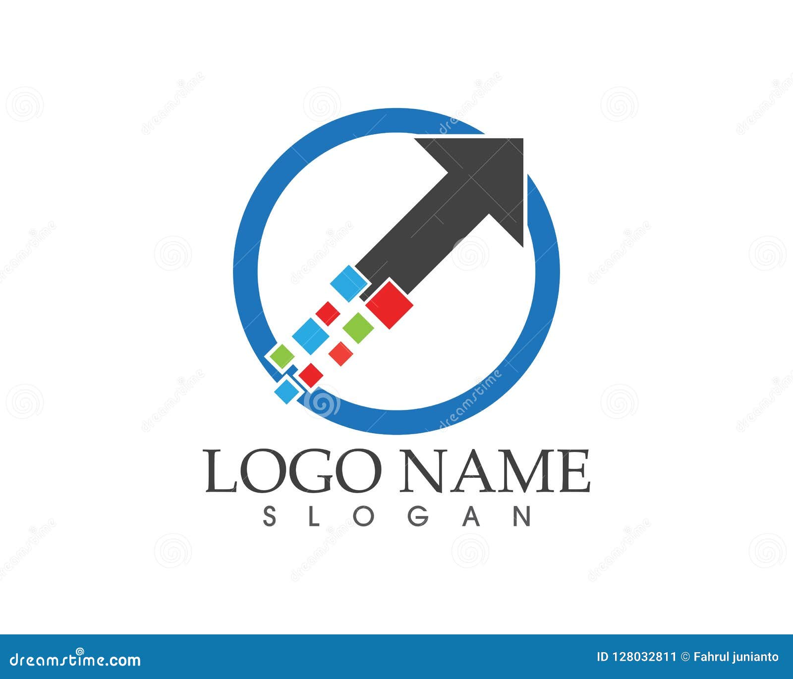 Digital Arrow Logo Design Concept Stock Vector - Illustration of ...