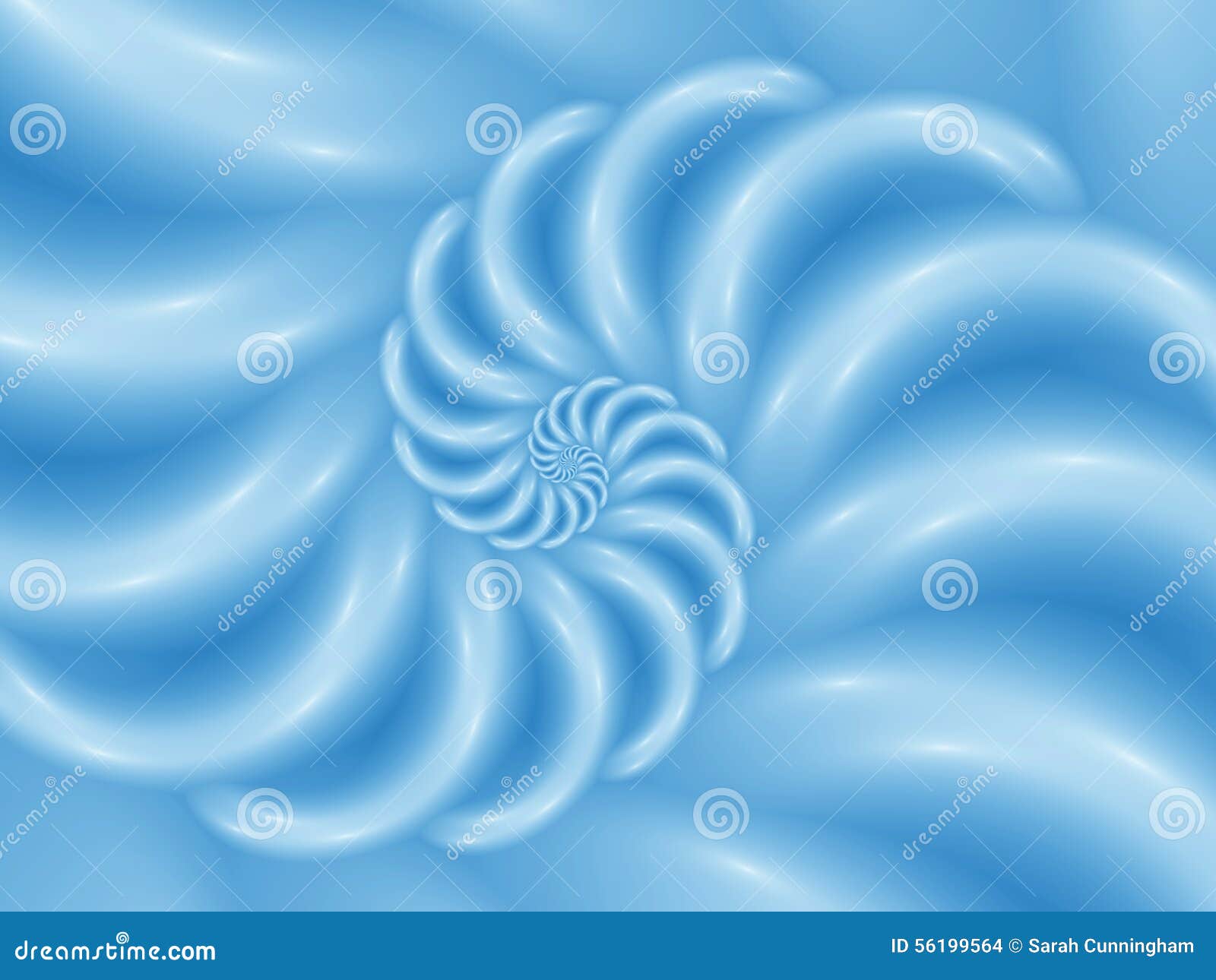 Digital Art Abstract Blue Glossy Spiral Background Stock Photo - Image ...
