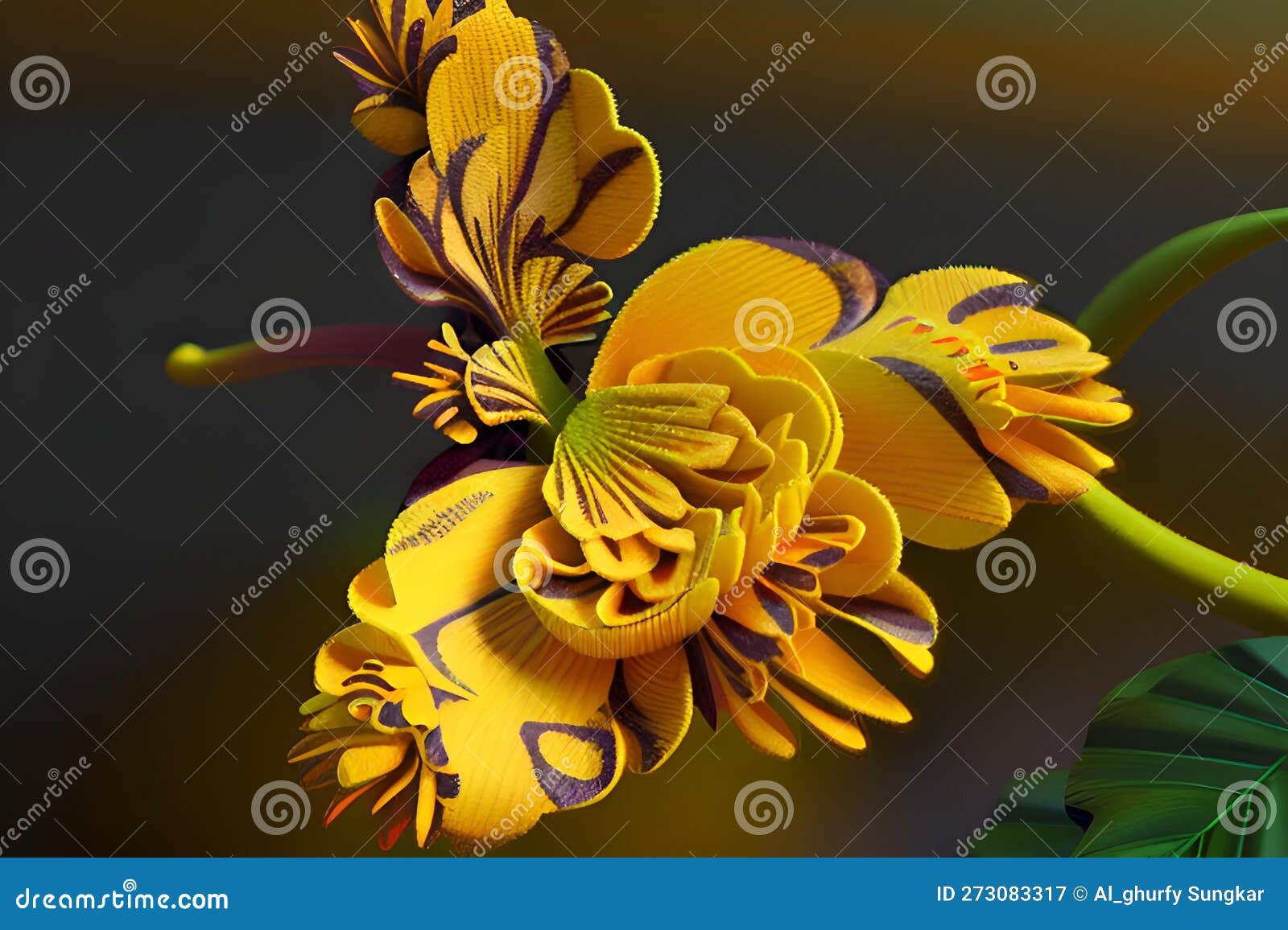 Digital Art Abstract Flower Background Wallpaper Stock Illustration ...