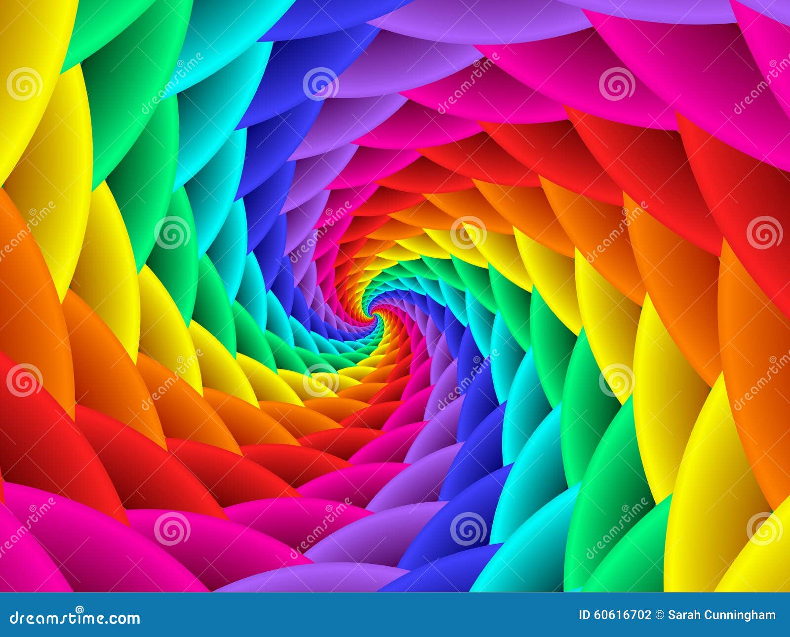 Digital Art Abstract Rainbow Spiral Background Photo stock - Image du ...