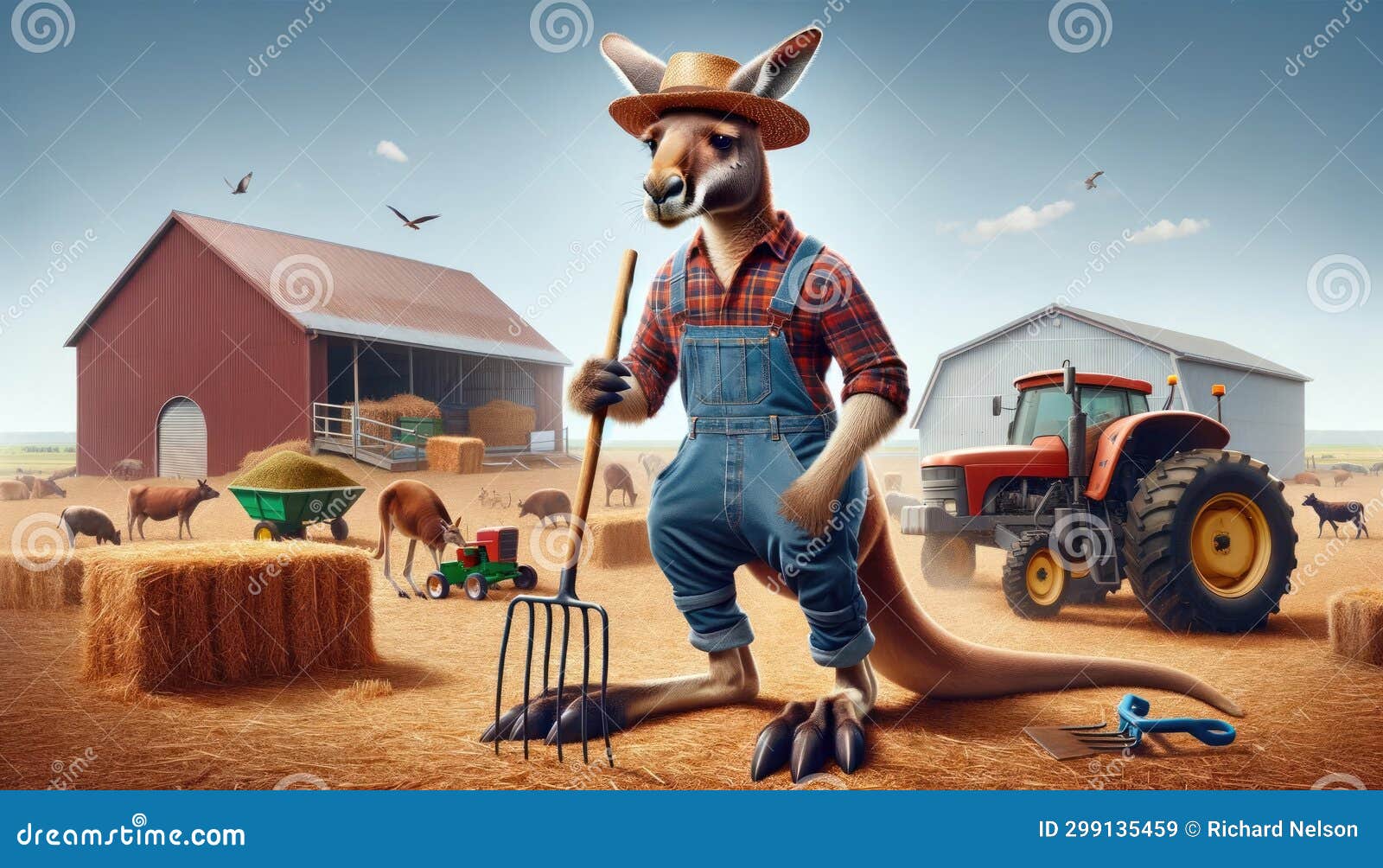 Anthropomorphic Kangaroo Museum Guide Stock Photography | CartoonDealer ...