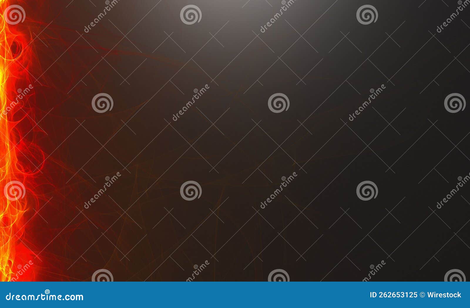 Digital Art of a Bright Red Burning Line, on a Black Background with a ...
