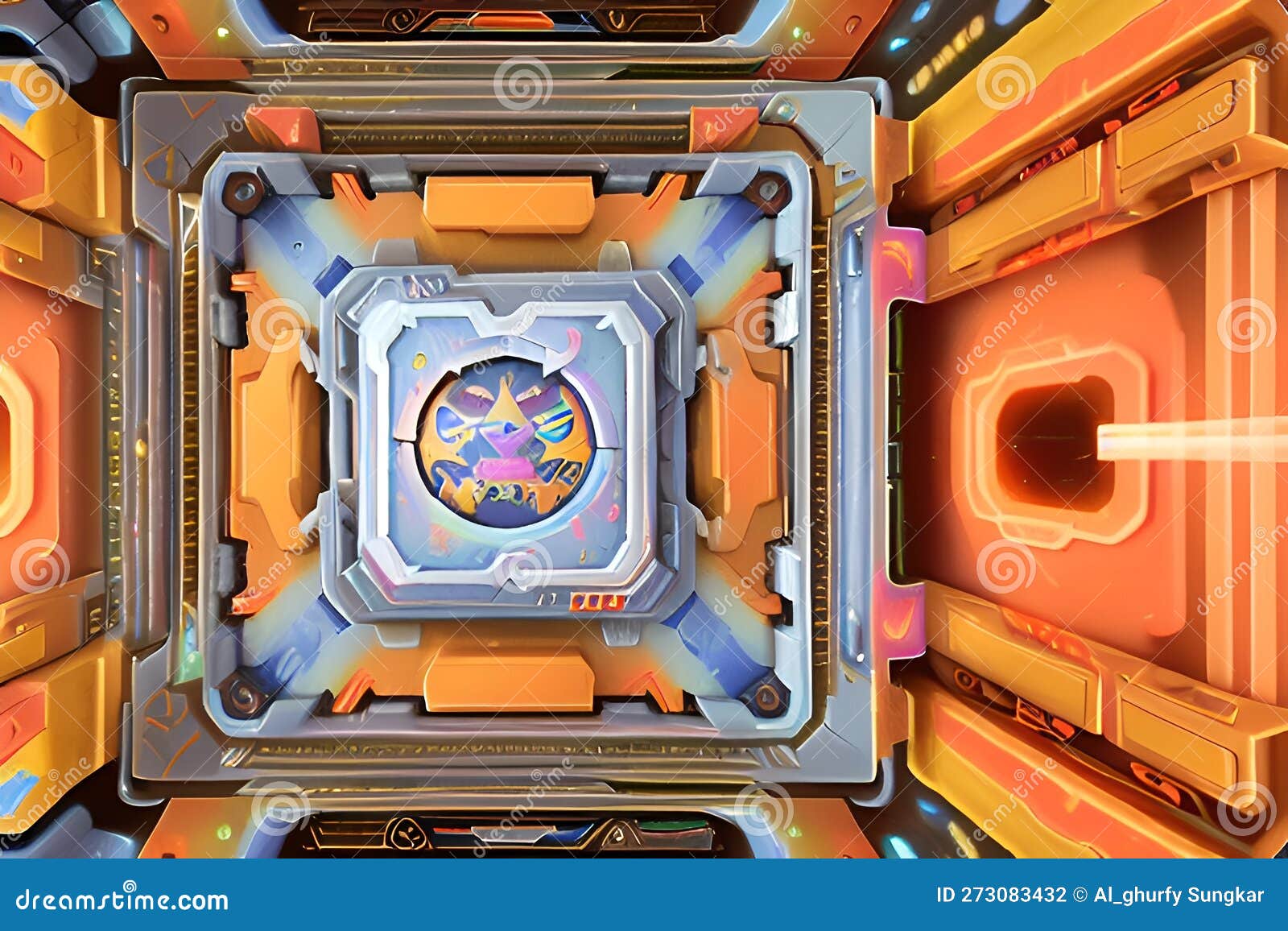 Digital Art Building Background Wallpaper Stock Illustration ...