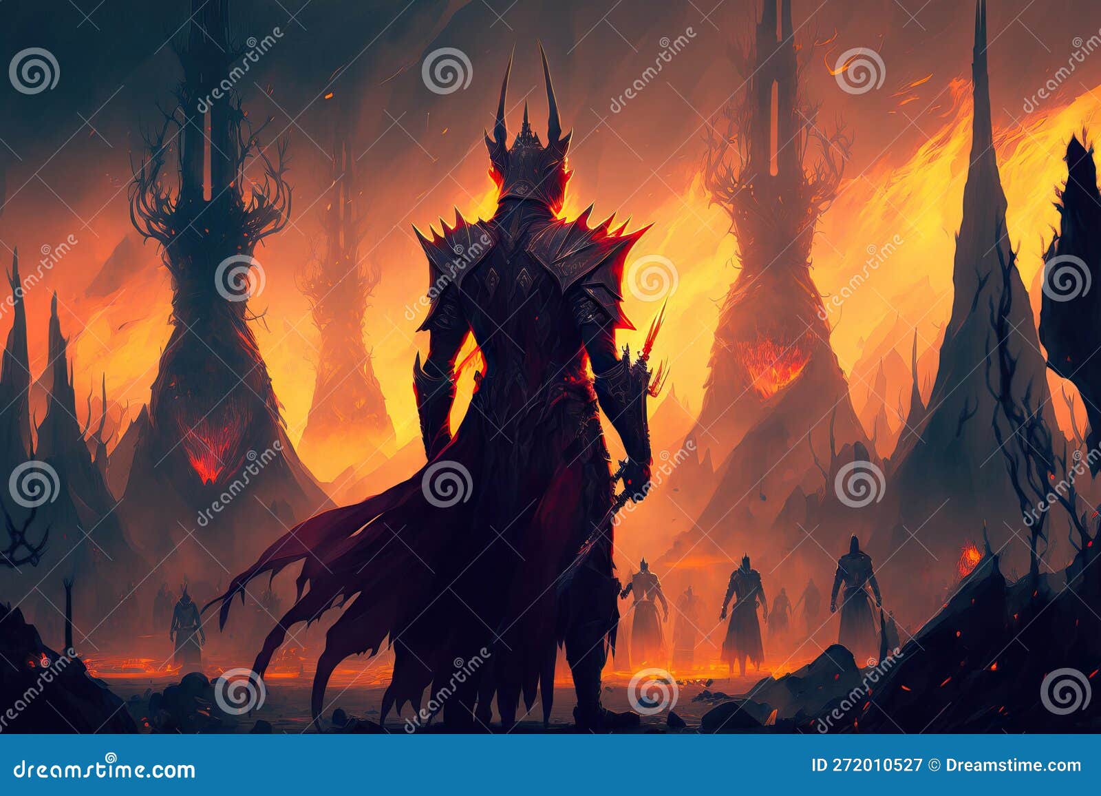Digital Art, Concept Art, Fantasy Battle Sauron Army Stock Illustration ...