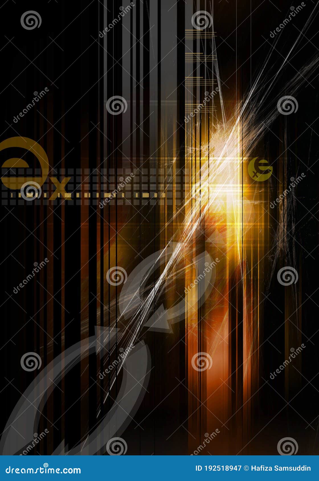 Digital Art. Conceptual Image Stock Illustration - Illustration of beam ...
