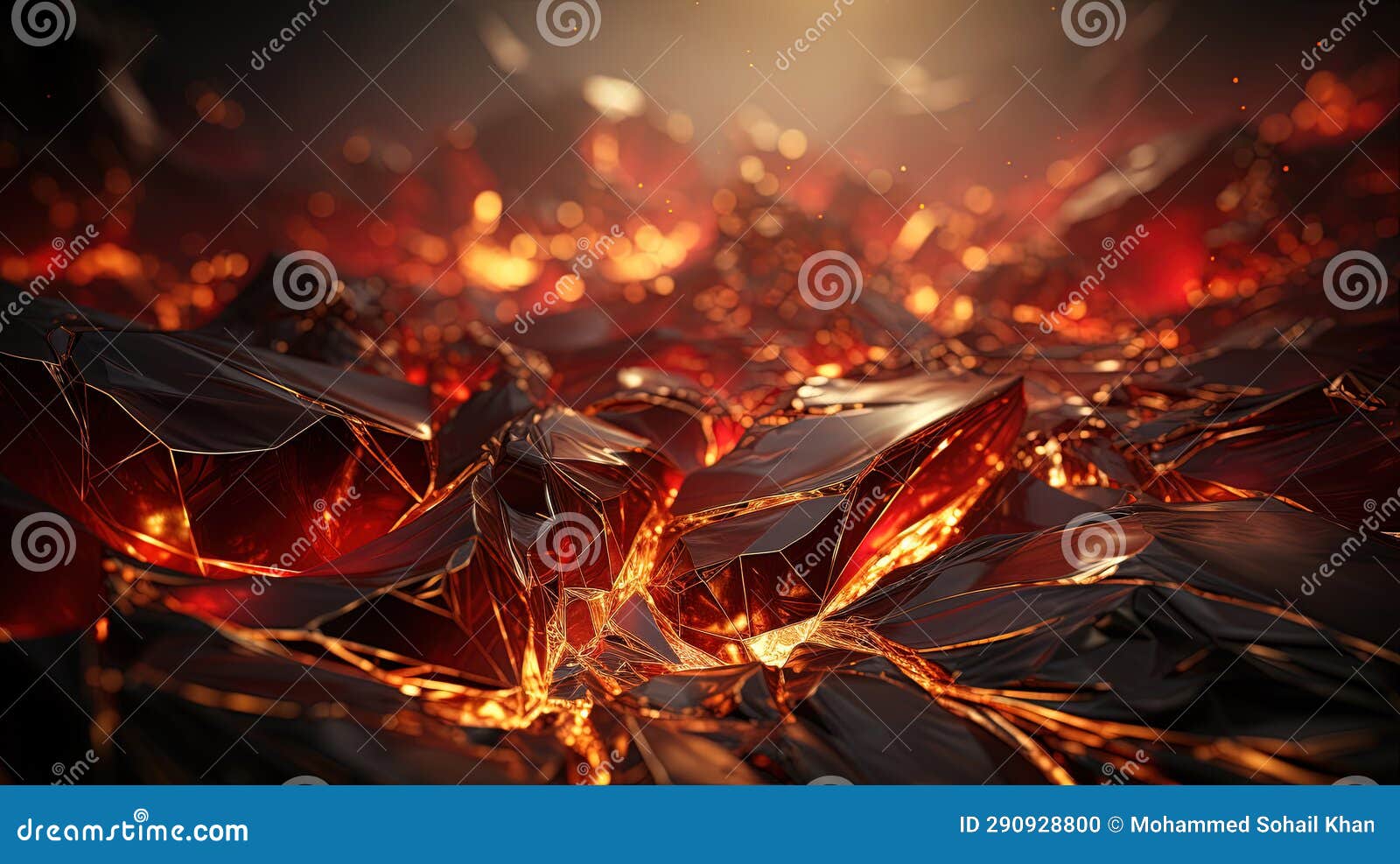 Digital Art of Deep Red Shattered Glass Pattern Background Stock ...