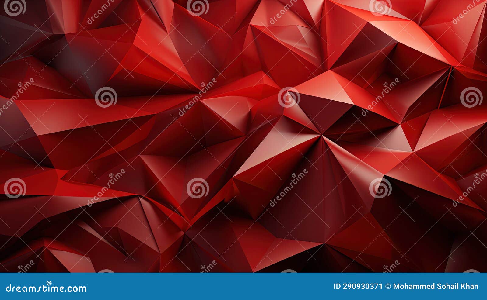 Digital Art of Deep Red Triangle Glass Pattern Background Stock ...
