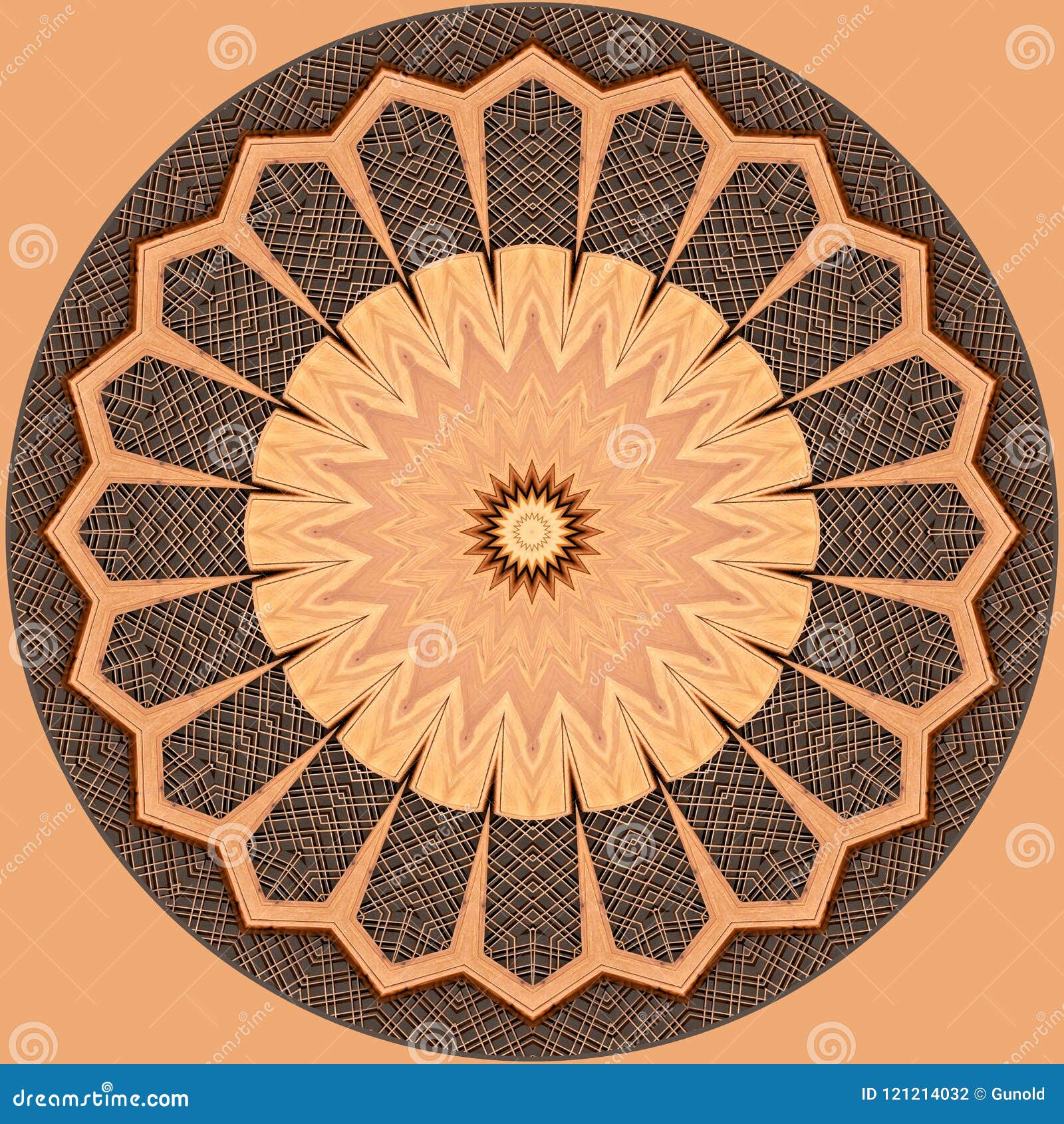 Filigree Wooden Fantasy Structure Stock Illustration - Illustration of ...