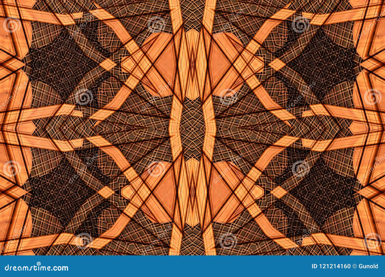 Filigree Wooden Fantasy Structure Stock Illustration - Illustration of ...