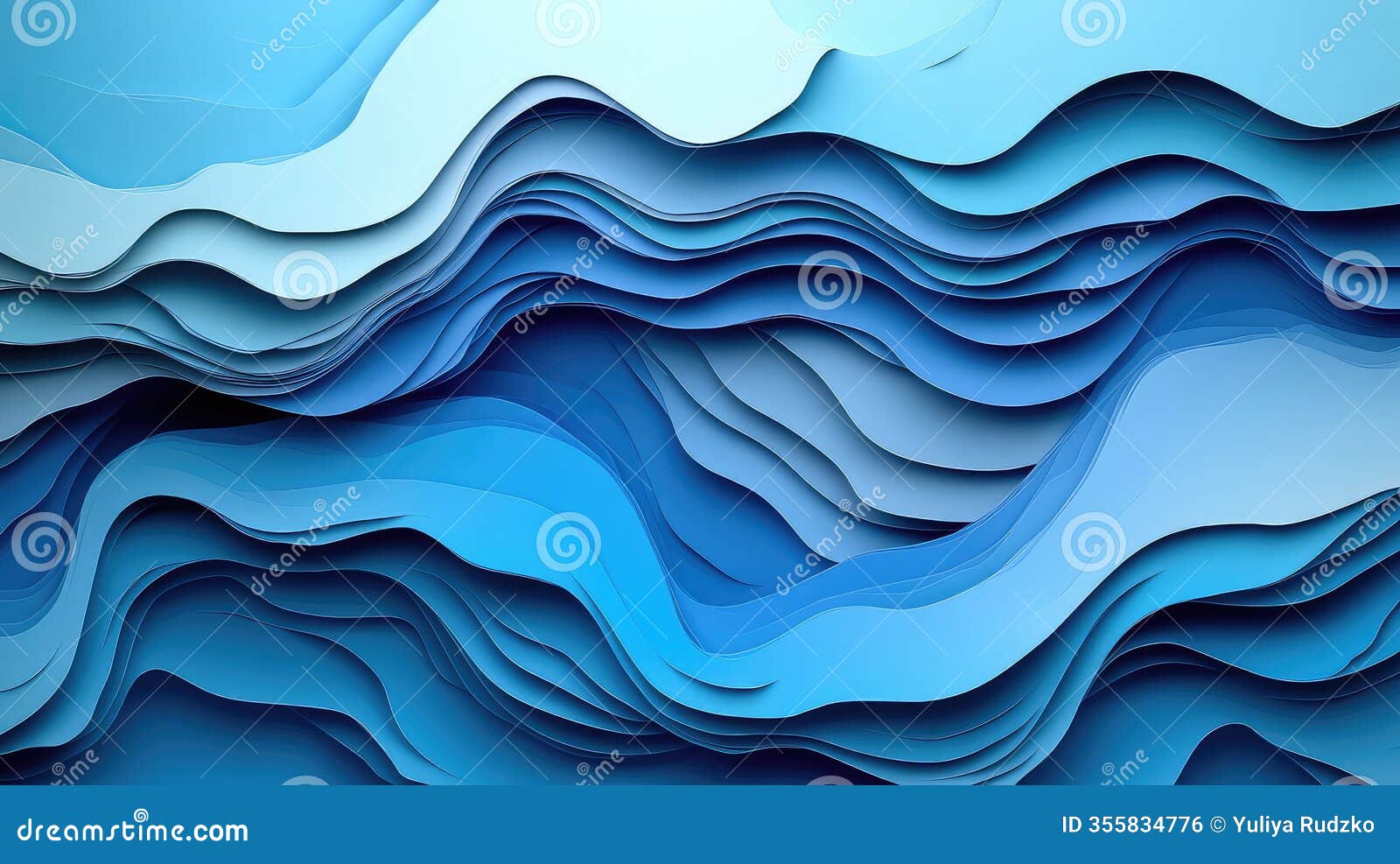 Digital Art Design in Paper Cut-Out Style Featuring Overlapping Layers ...