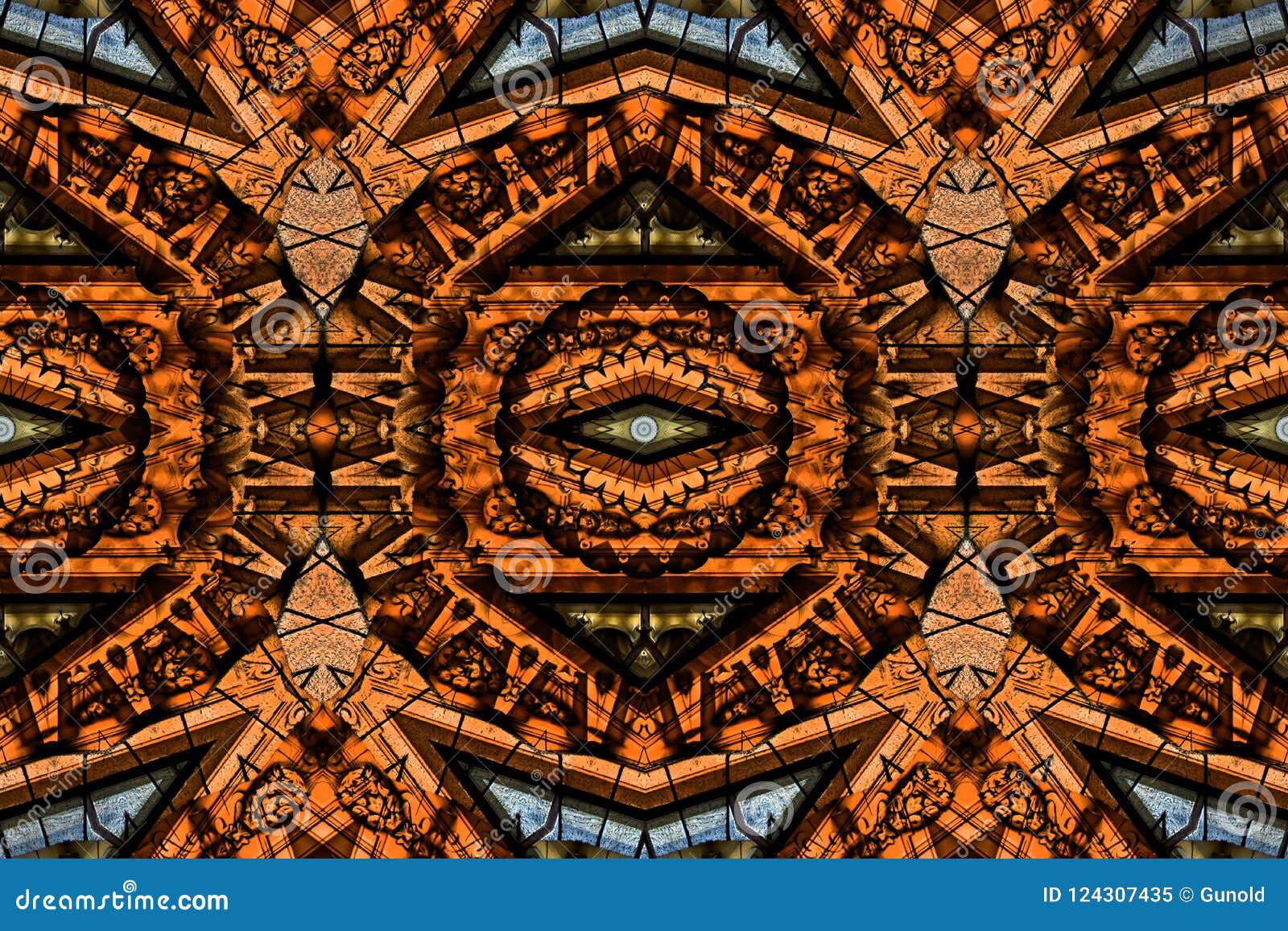 Mysteriously Digital Art Design of Interlocking Circles and Tria Stock ...