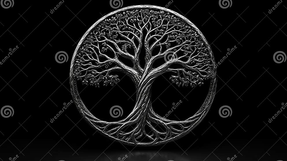 Digital Art Featuring The Tree Of Life Symbol Stock Image Image Of