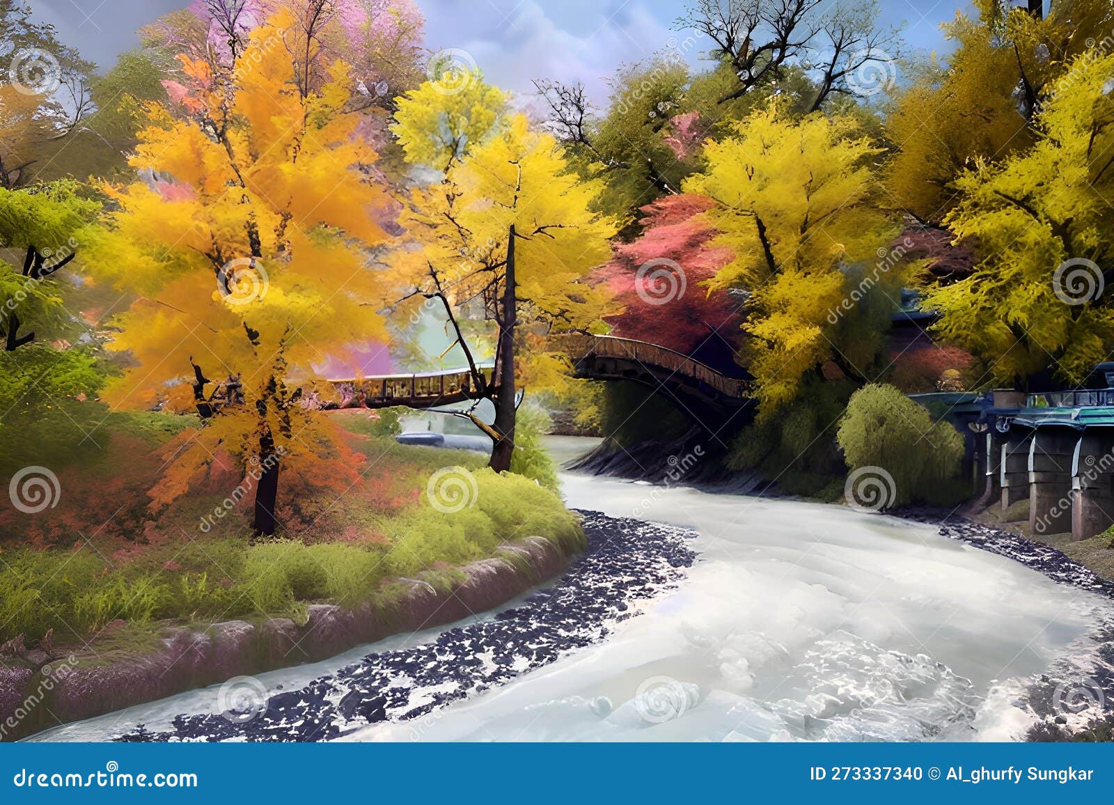Digital Art Forest Background Wallpaper Stock Illustration ...