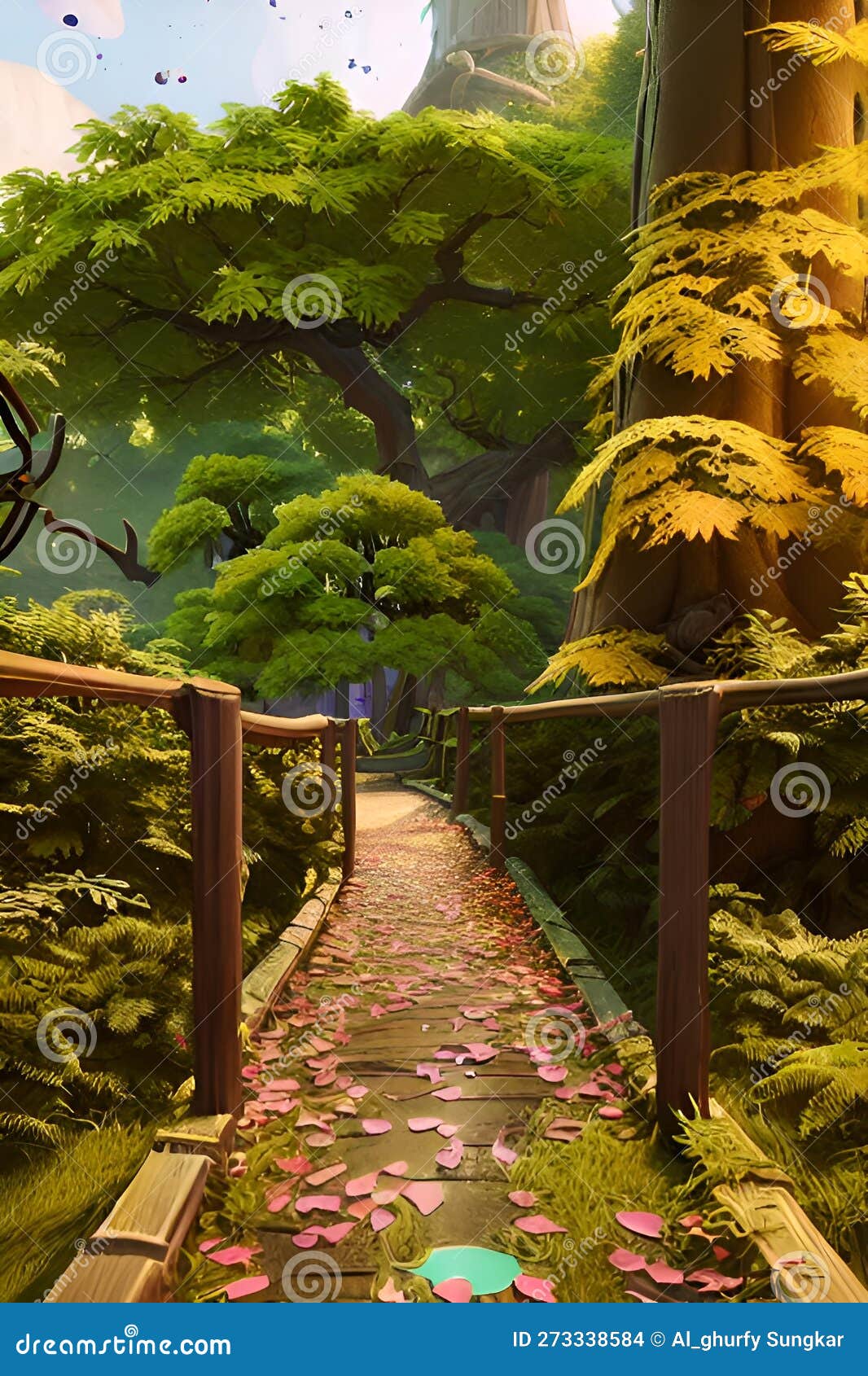 Digital Art Forest Background Wallpaper Stock Illustration ...