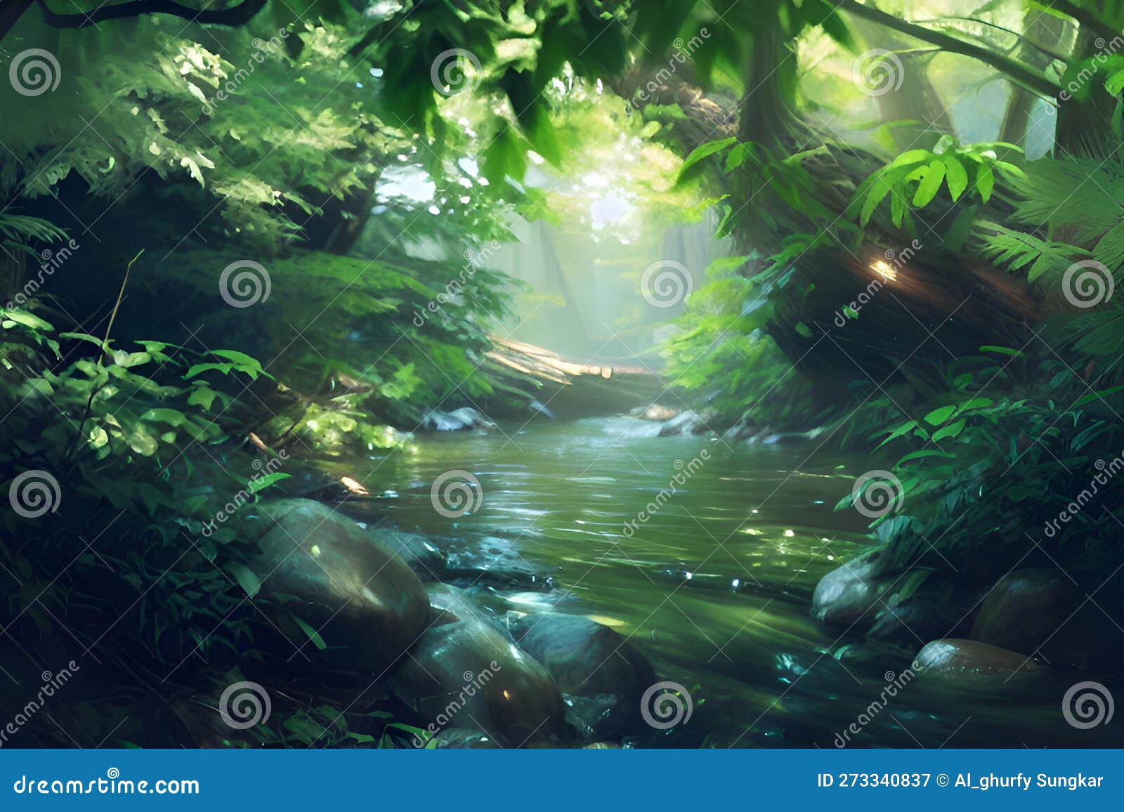 Digital Art Forest Background Wallpaper Stock Illustration ...