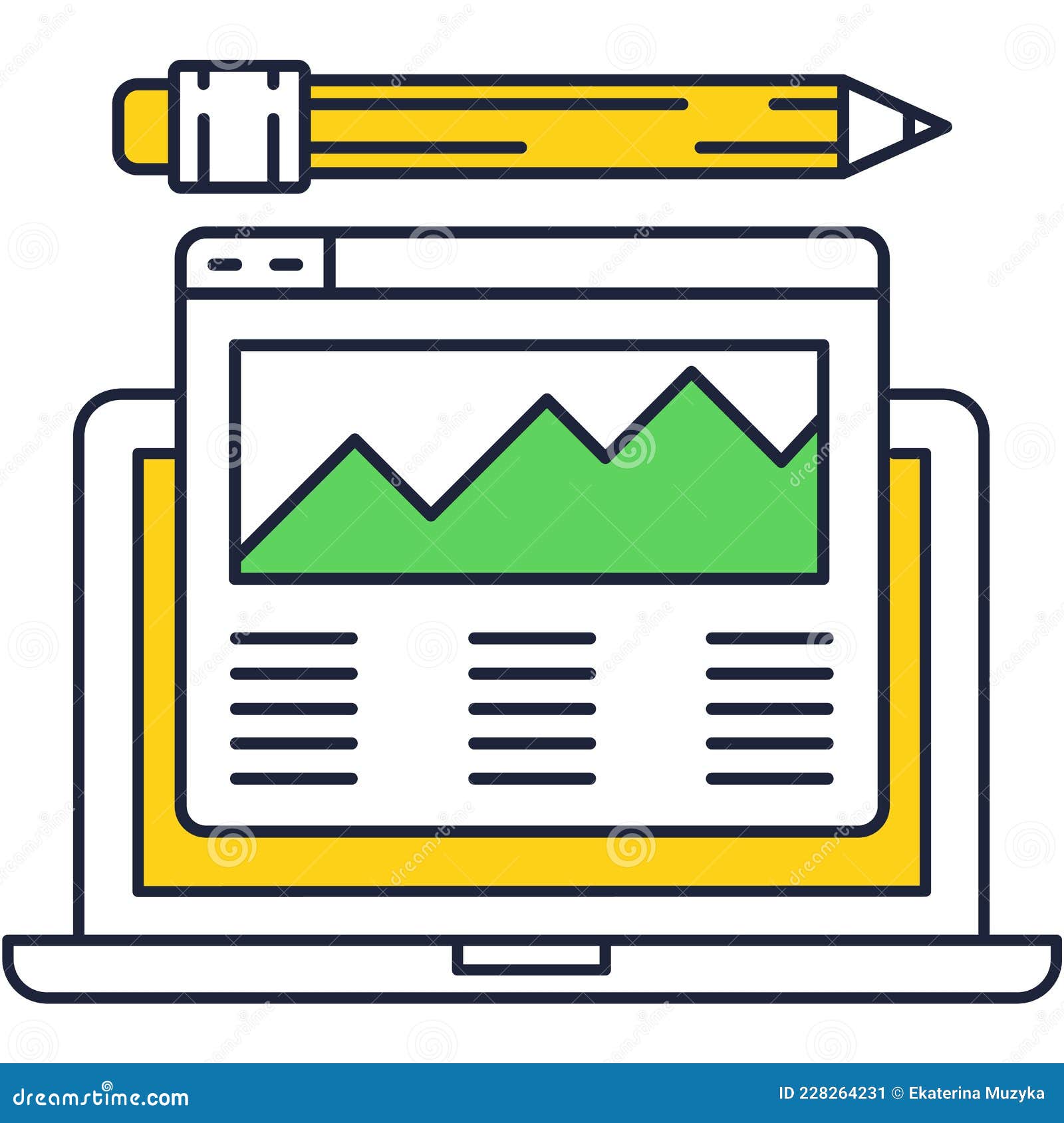 Digital Art Icon Visual Editor on Vector Laptop Stock Vector ...