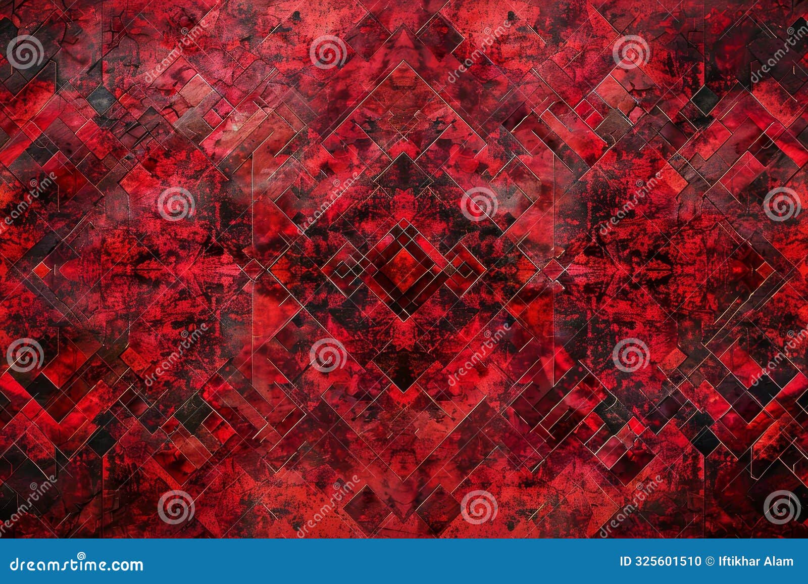 A Digital Art Image Featuring a Red Pixelated Mosaic Pattern with a ...